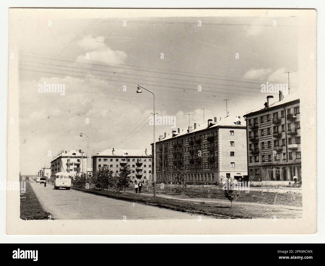 USSR - CIRCA 1970s: Vintage photo shows blocks of flats in USSR Stock ...