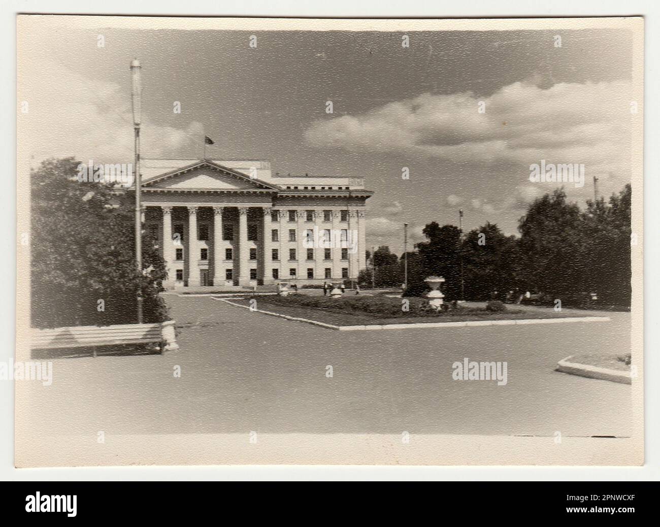 Vintage photo shows impressive building in USSR Stock Photo - Alamy