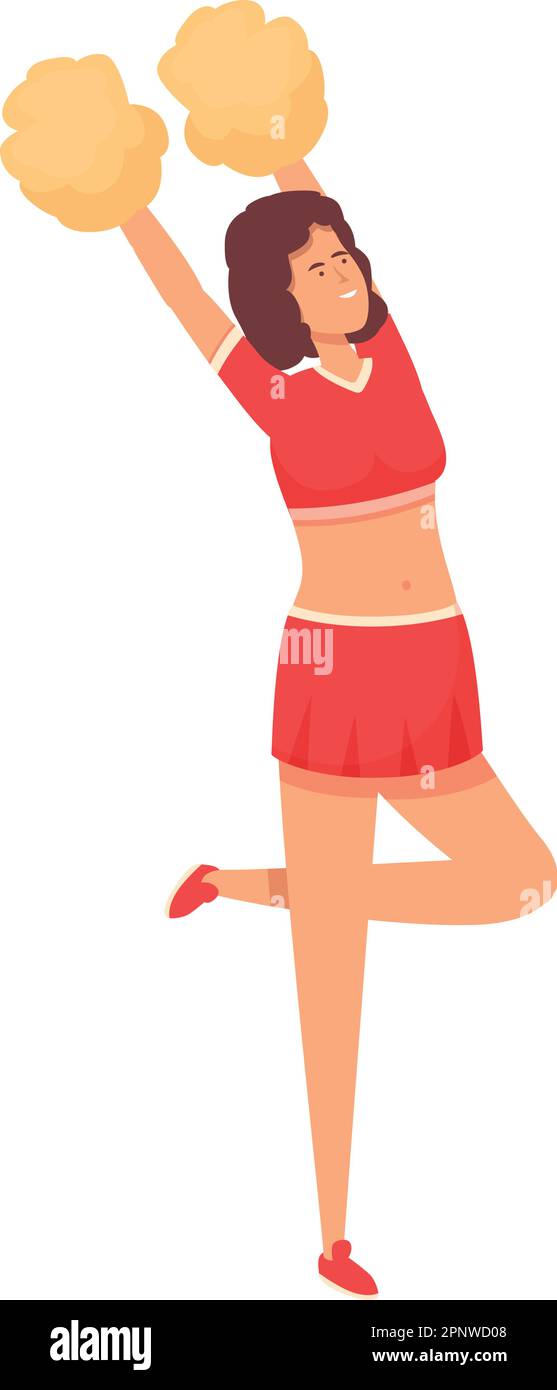 Woman dancer icon cartoon vector. Girl leader. Female team Stock Vector ...