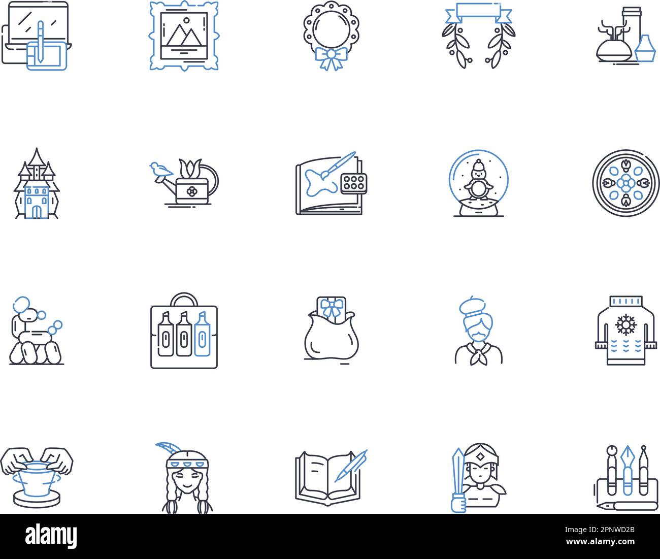 Artistry line icons collection. Creativity, Imagination, Skill ...