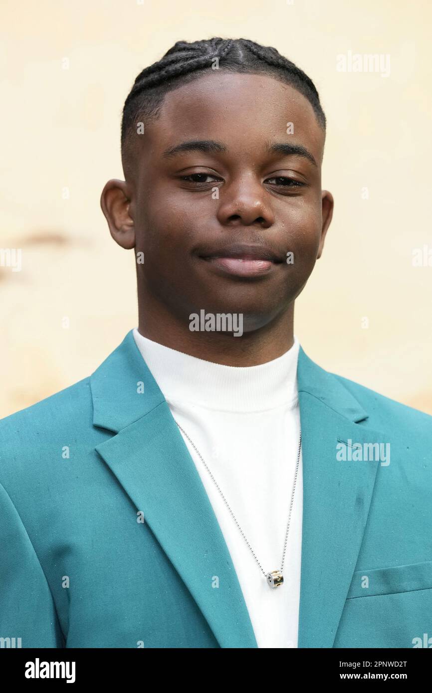 Caelan EdieNoah poses for photographers upon arrival at the World ...