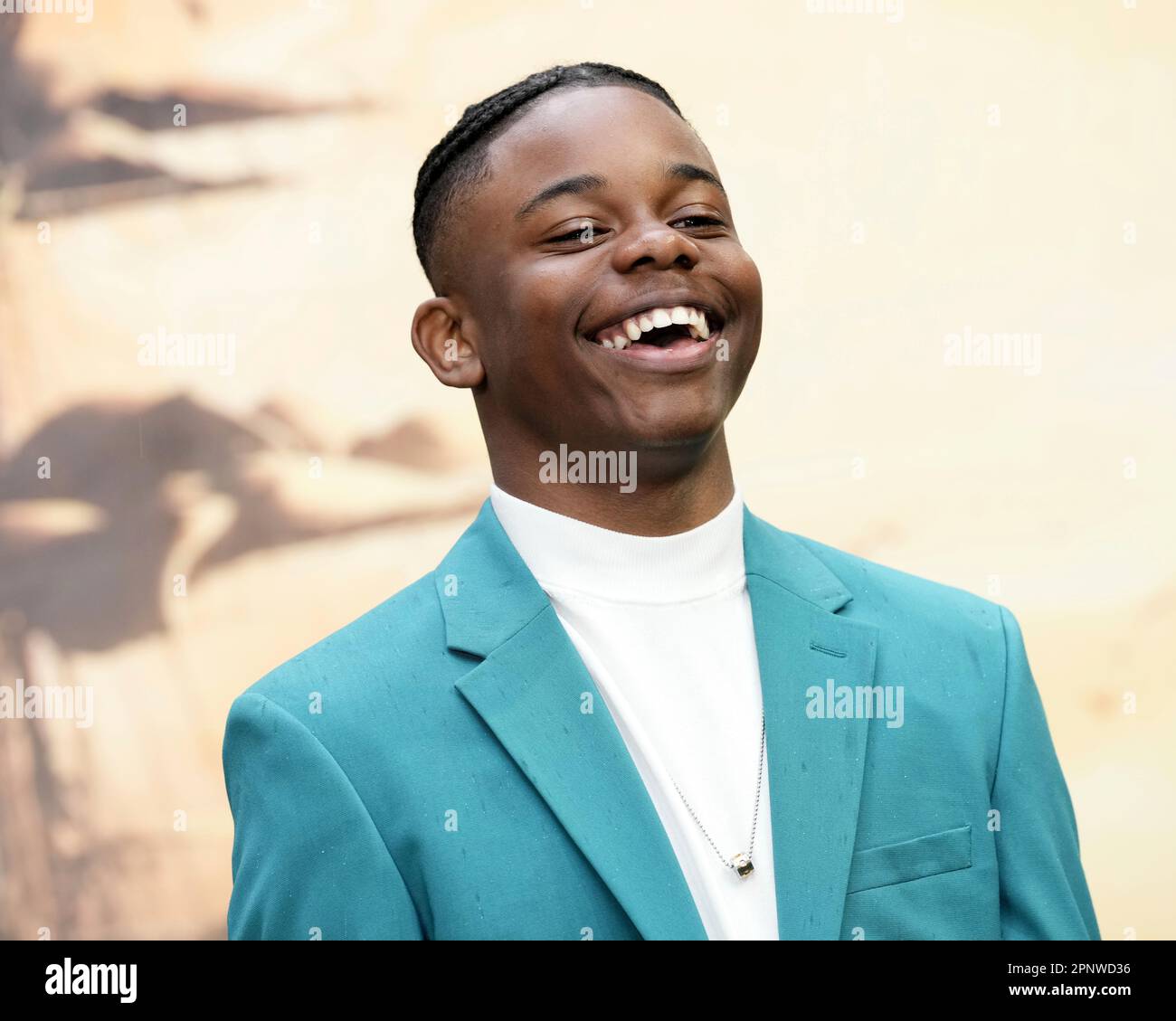 Caelan EdieNoah poses for photographers upon arrival at the World ...