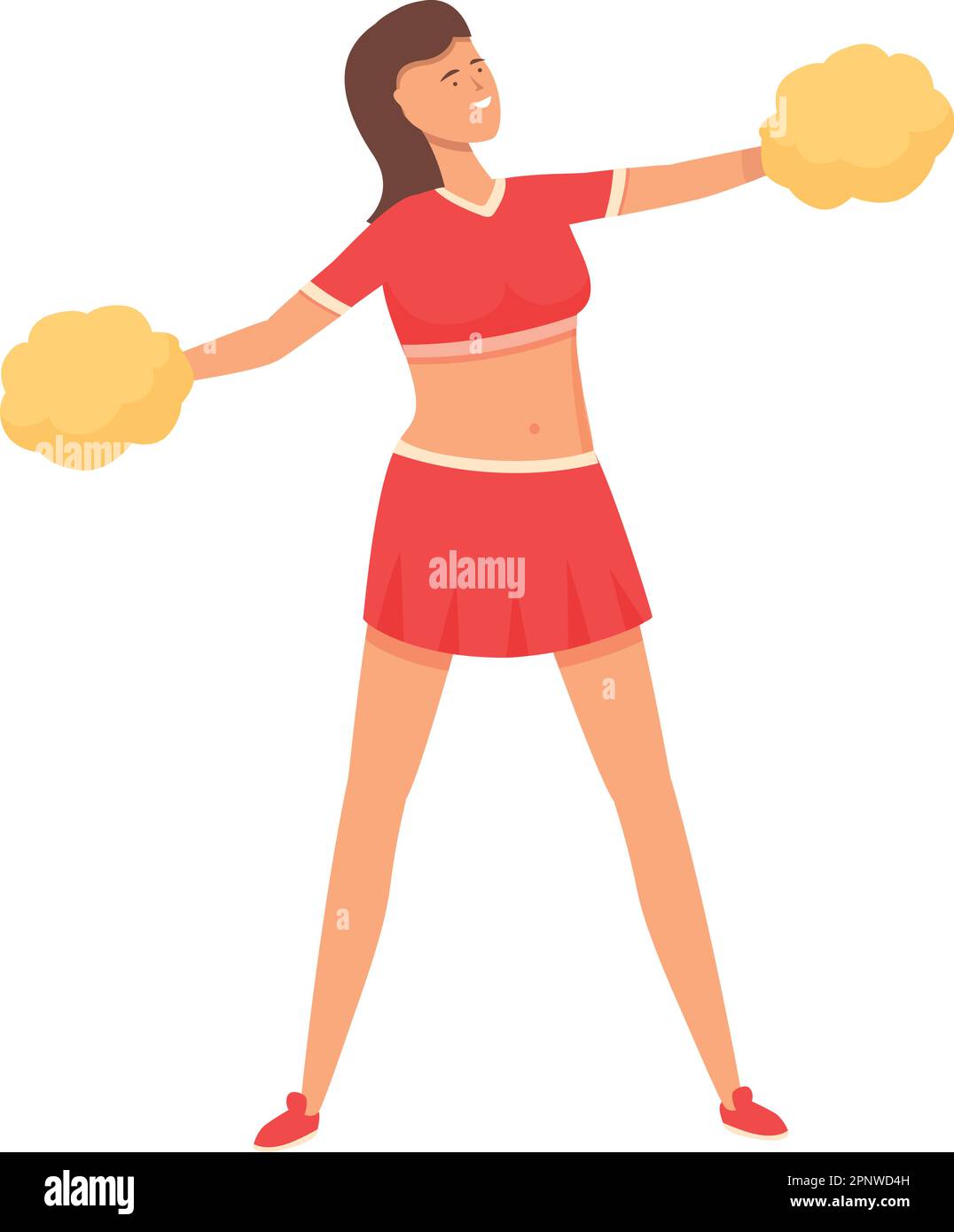 Sport female icon cartoon vector. Cheer girl. Woman dancer Stock Vector ...
