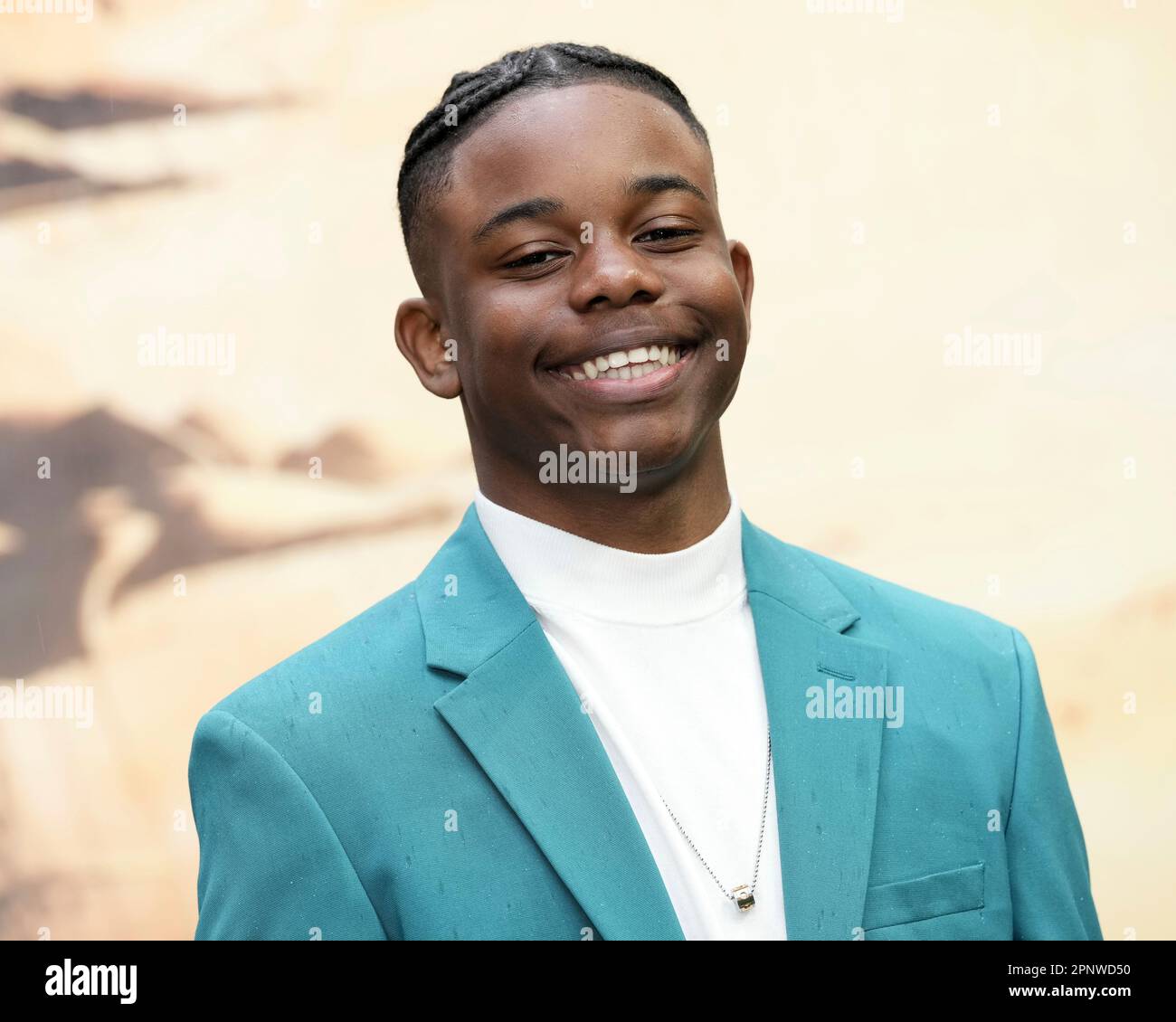Caelan EdieNoah poses for photographers upon arrival at the World ...