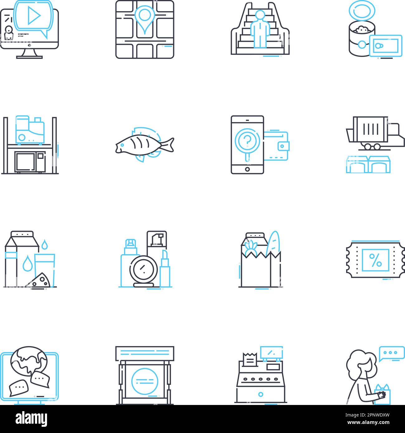User reality linear icons set. Perception, Experience, Interaction ... User reality linear icons set. Perception, Experience, Interaction ...