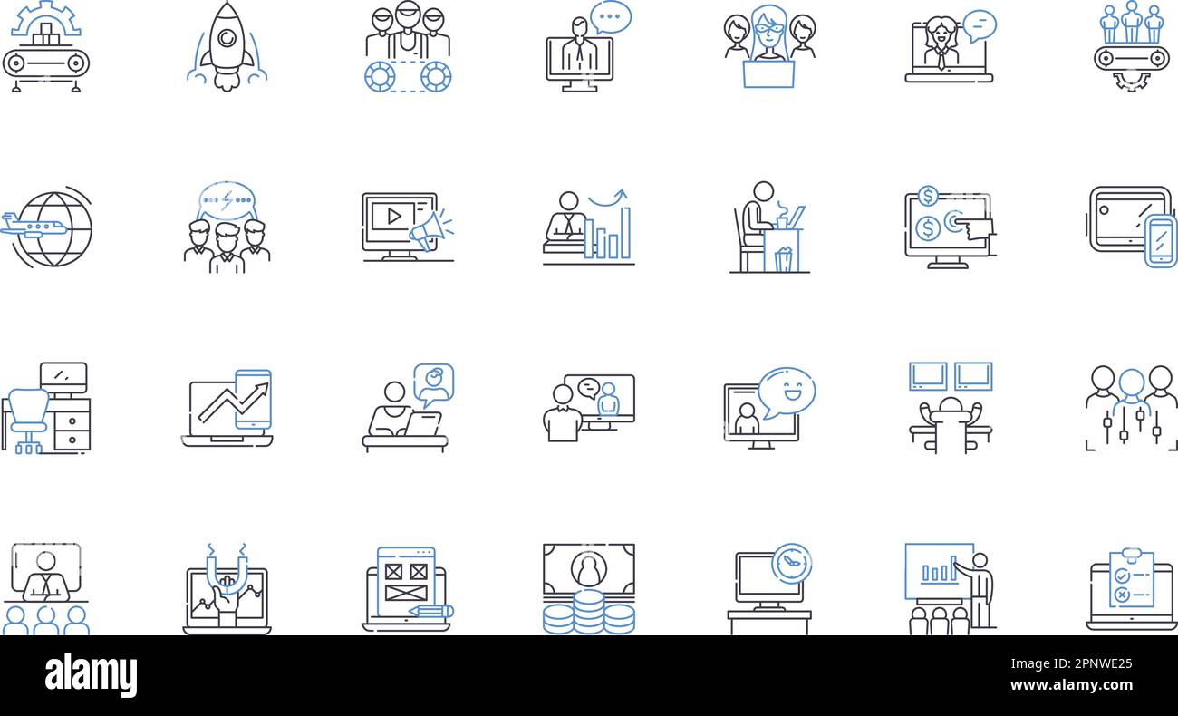Industry staff line icons collection. Expertise, Skills, Experience ...