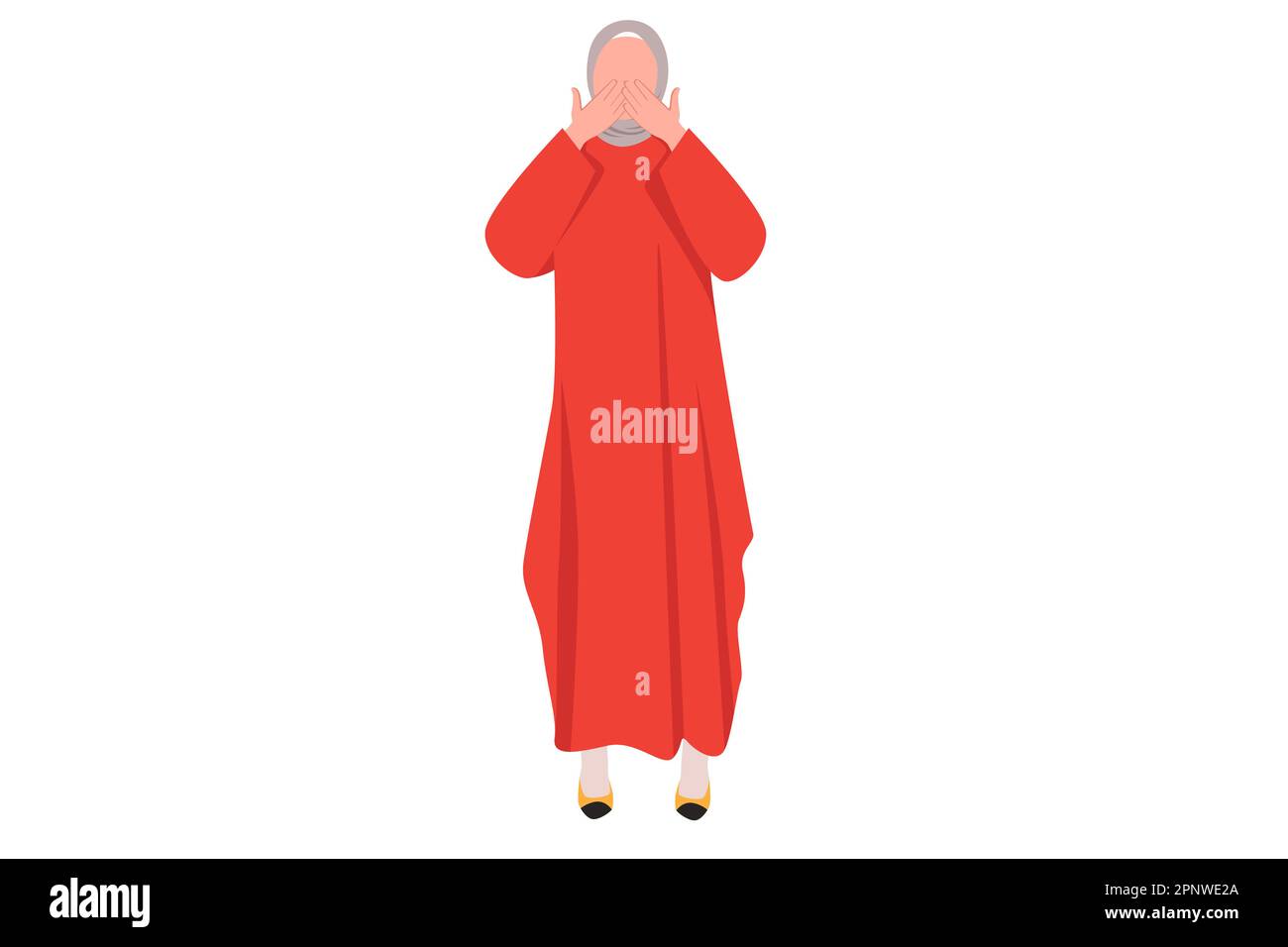 Business design drawing Arab businesswoman keep secret be quiet ...