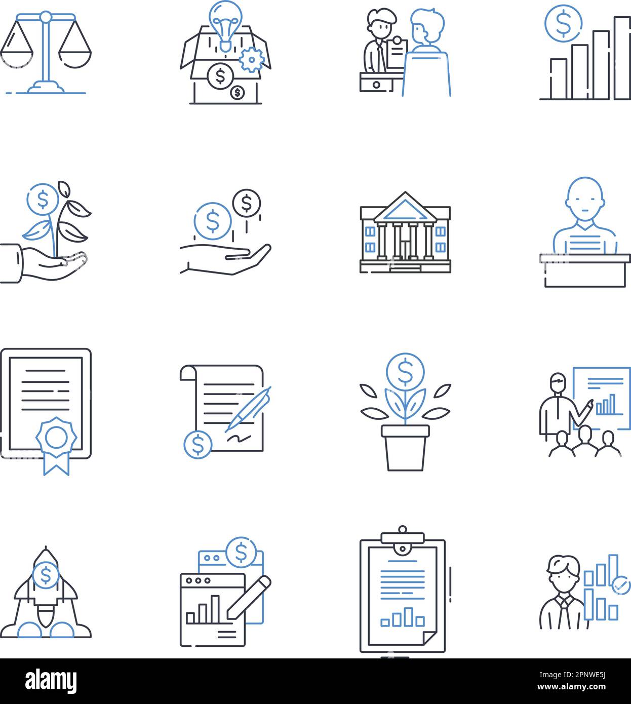 Invoicing Line Icons Collection Billing Payment Accounts Receipt
