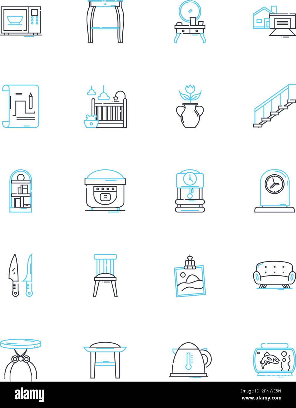 Product design linear icons set. Innovation, Aesthetics, User-friendly ...
