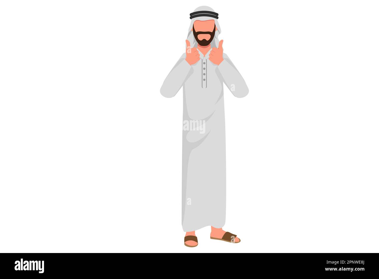 Business design drawing excited Arabian businessman in traditional ...
