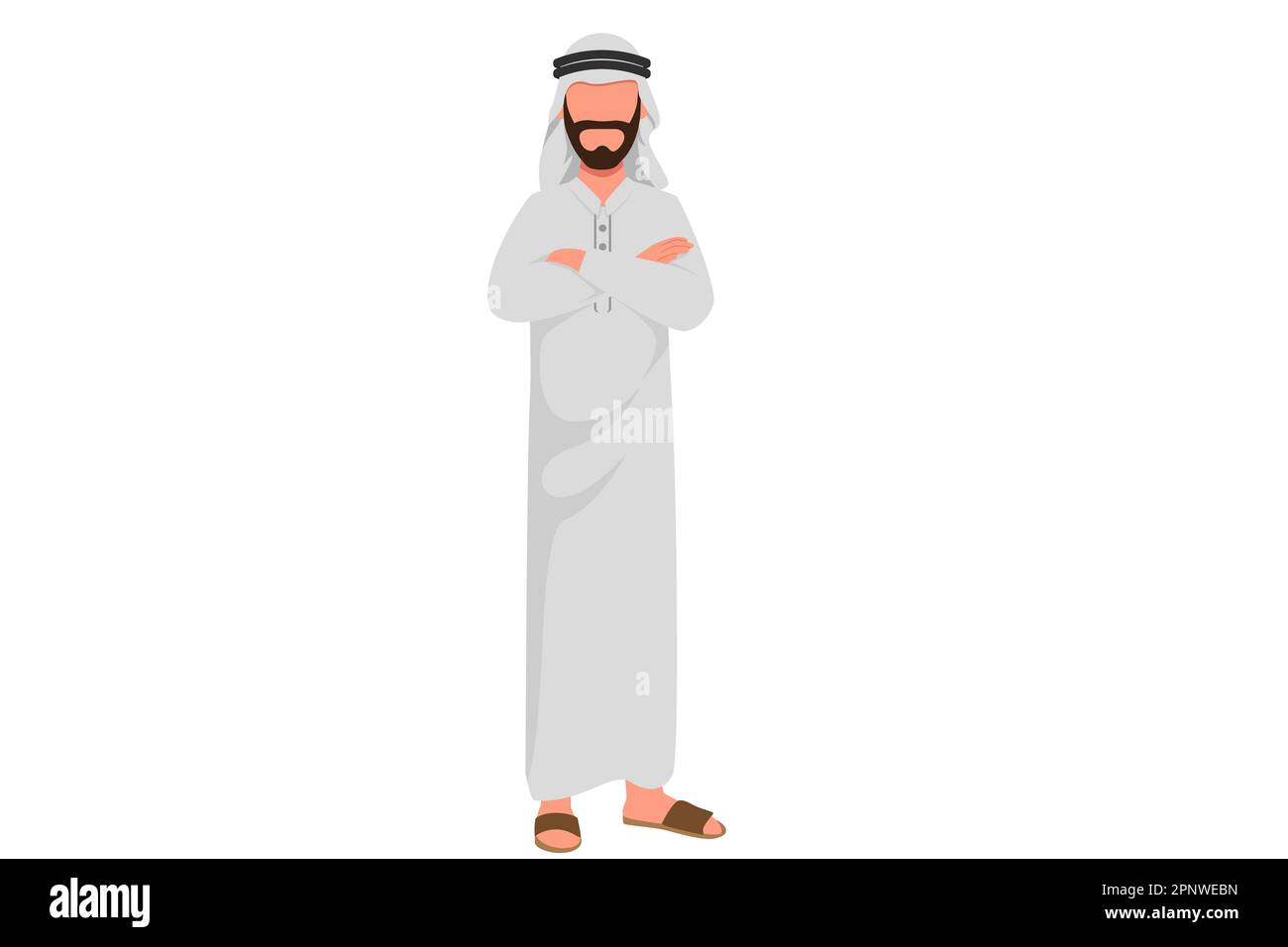Arab man crossed arms Cut Out Stock Images & Pictures - Alamy