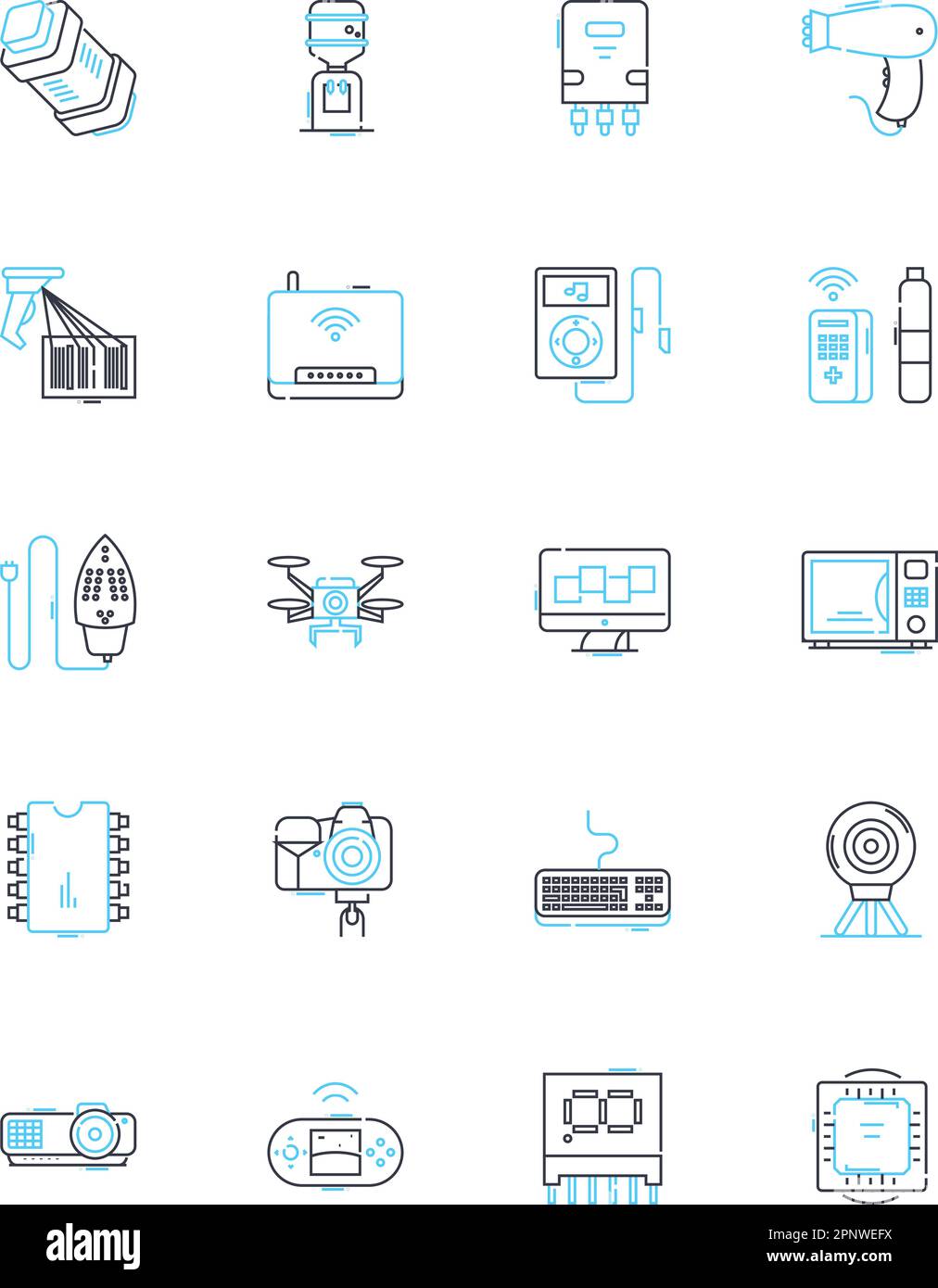 Smartphs Linear Icons Set Mobile Device Touchscreen Wireless Apps