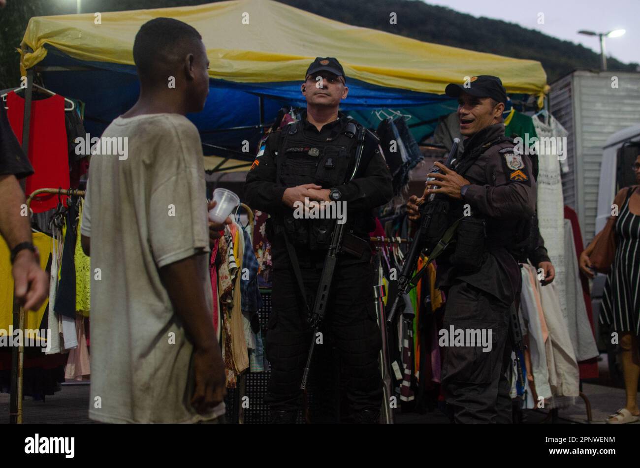 Rio De Janeiro, Brazil. 20th Apr, 2023. People take part in a ...