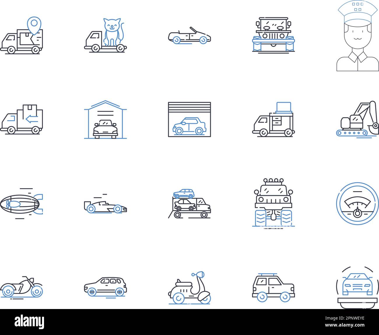 Movement line icons collection. Flow, Progress, Mobility, Motion ...