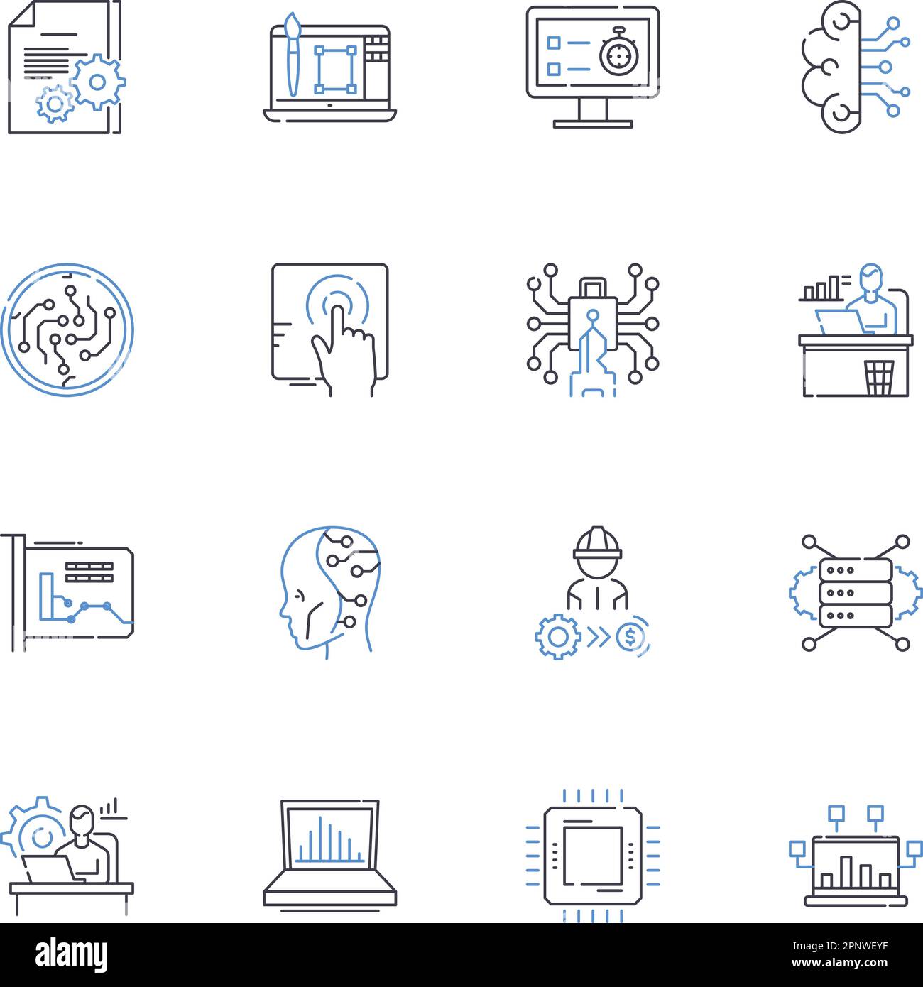 Web Security Line Icons Collection Firewall Encryption Malware Phishing Hacking Ssl