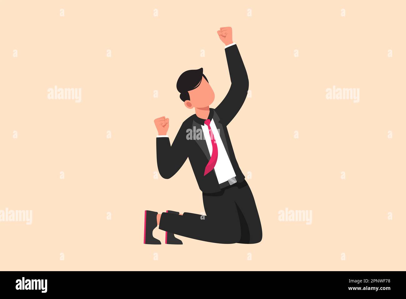 Hand businessman victory pose hi-res stock photography and images - Alamy