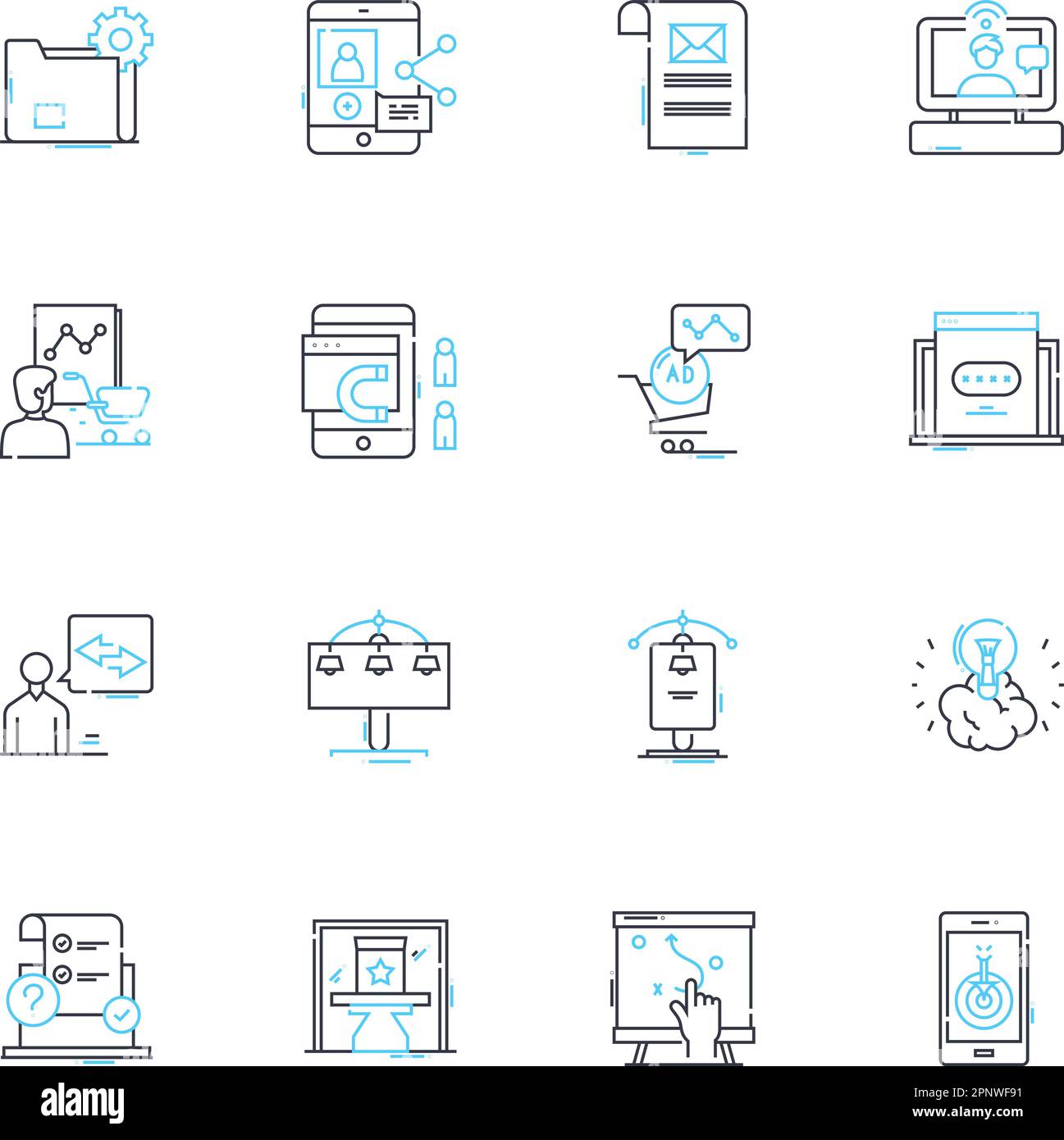 Data analytics linear icons set. Insight, Visualization, Trends ... Data analytics linear icons set. Insight, Visualization, Trends ...