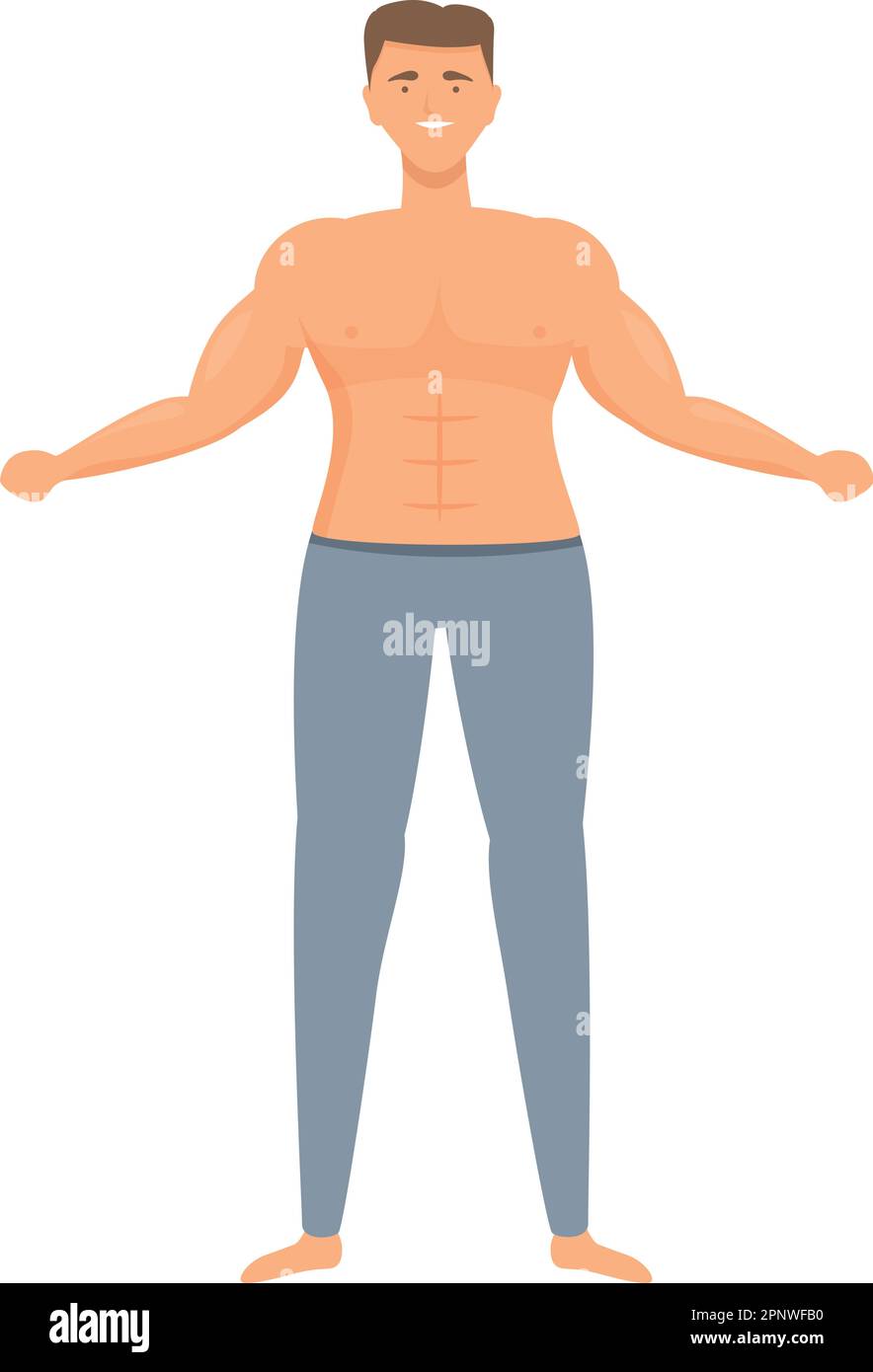 Strong sportsman icon cartoon vector. Muscle arm. Arm bicep Stock ...