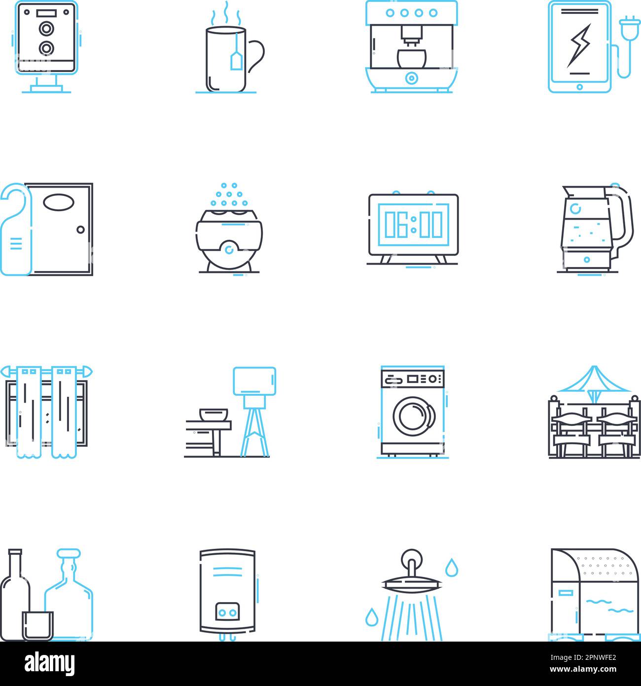 Business entertainment linear icons set. Nerking, Branding, Advertising ...