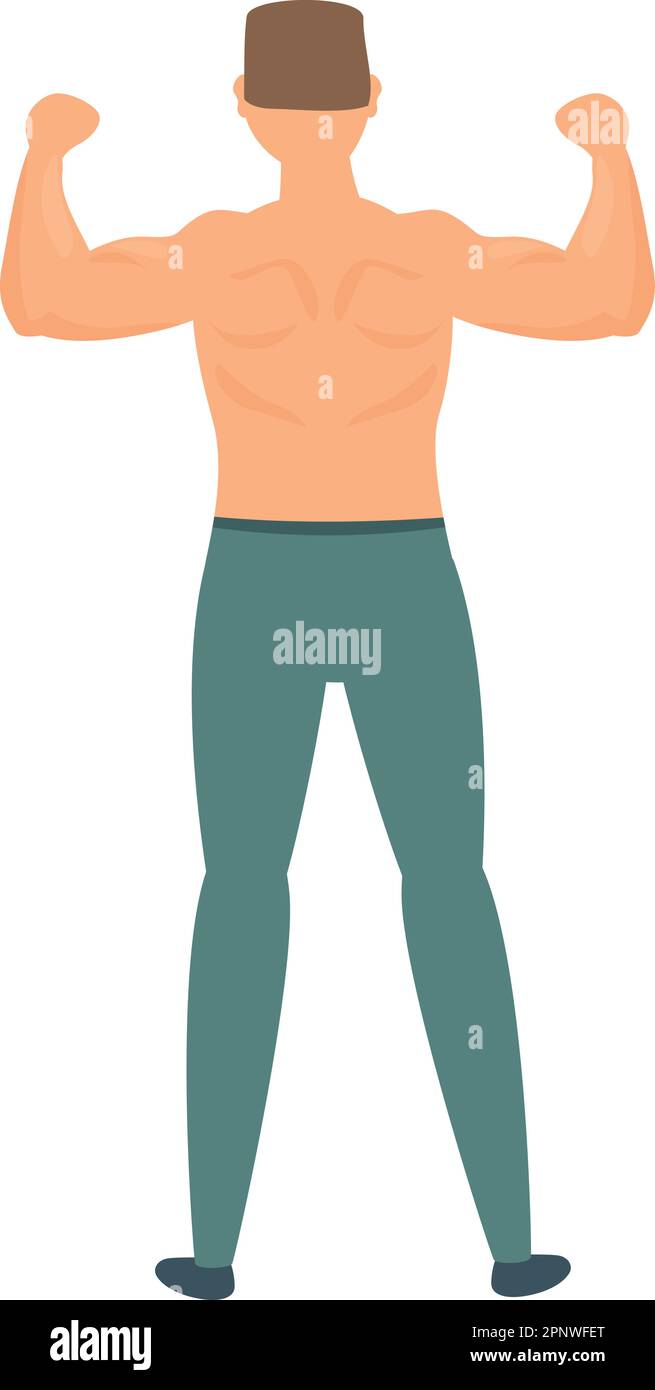 Muscle man icon cartoon vector. Strong arm. Body flex Stock Vector ...