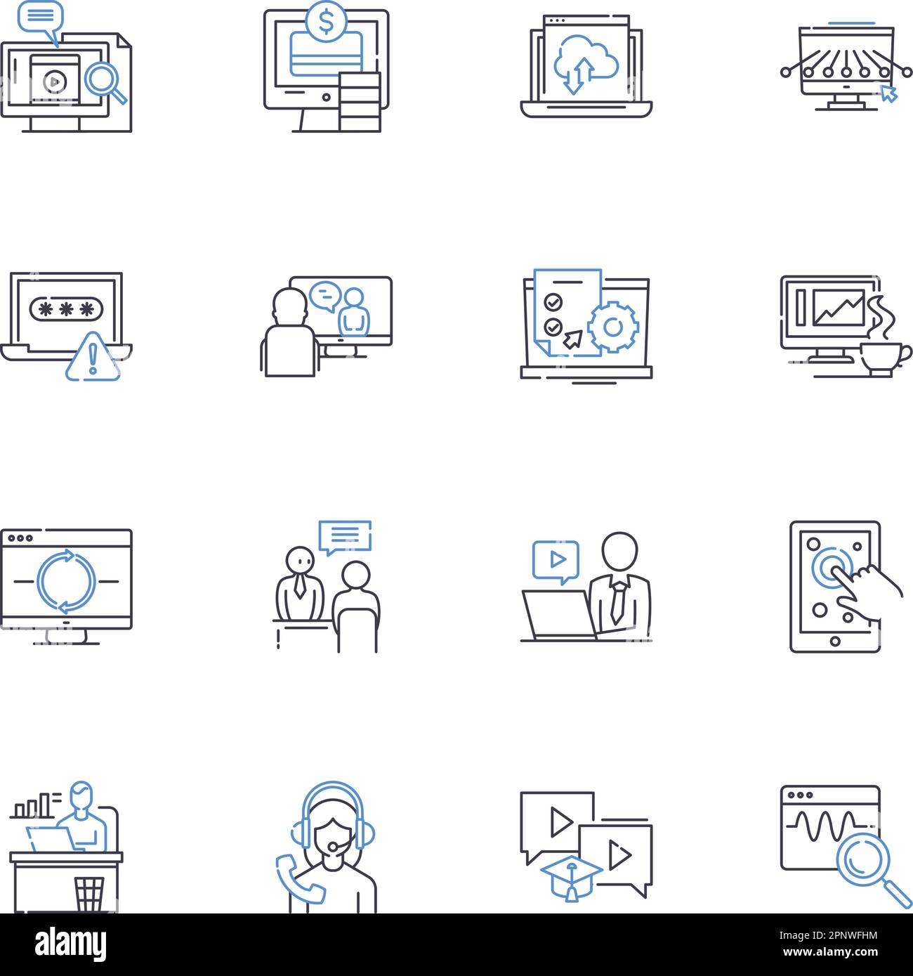 Product pitching line icons collection. nnovative Impactful Effective ...