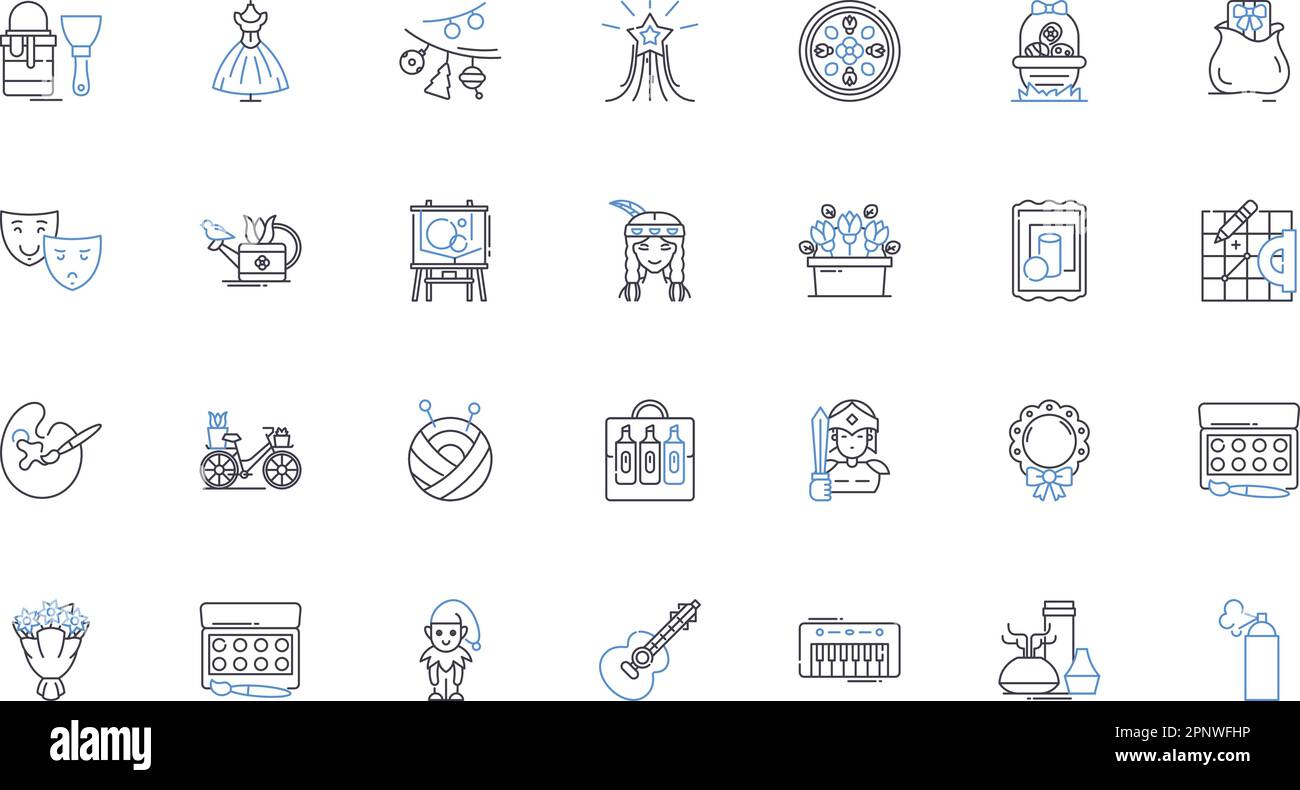 Uniqueness line icons collection. Originality, Individuality ...
