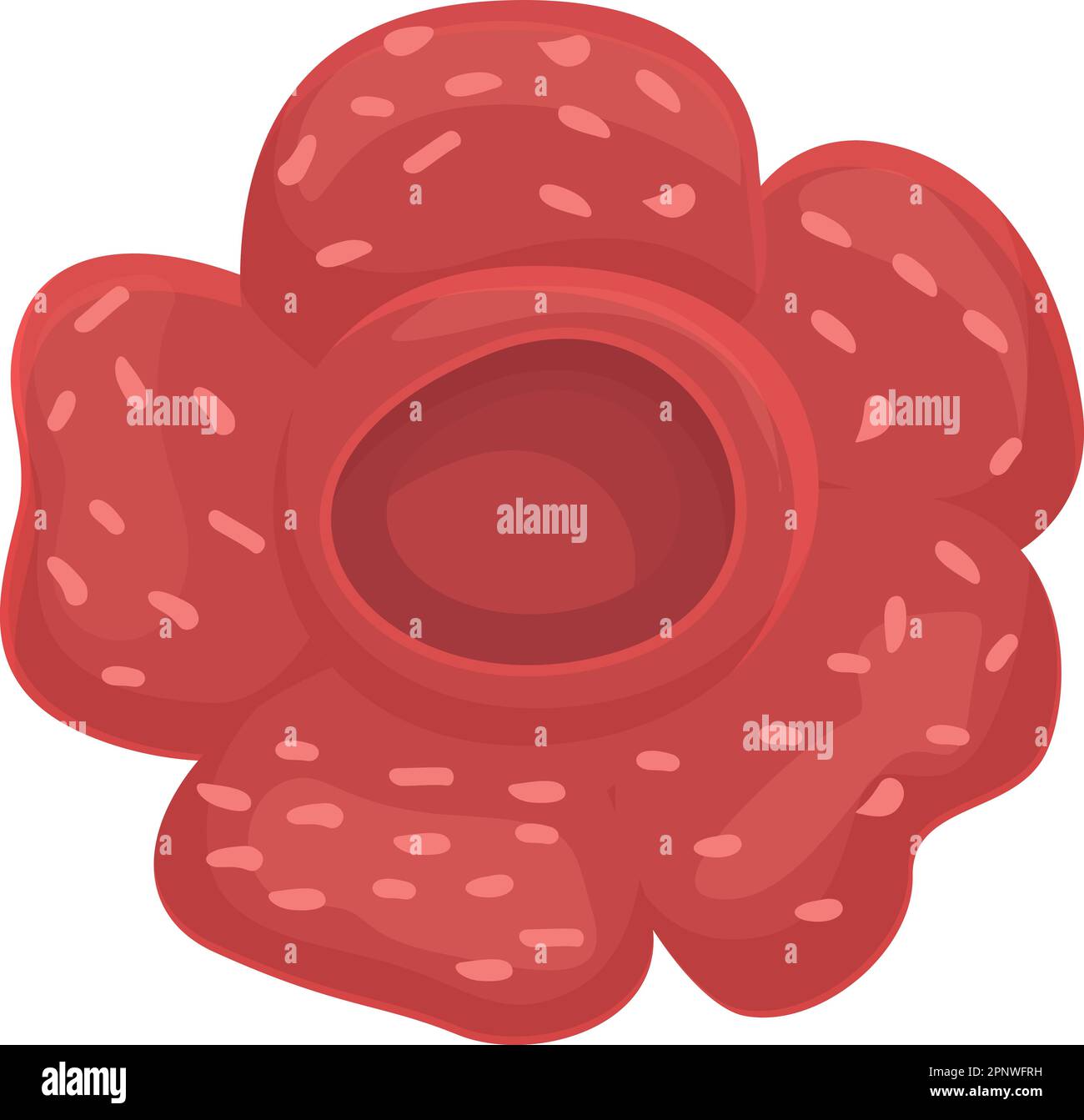Asian red flower icon cartoon vector. Tropical flower. Arnoldii ...