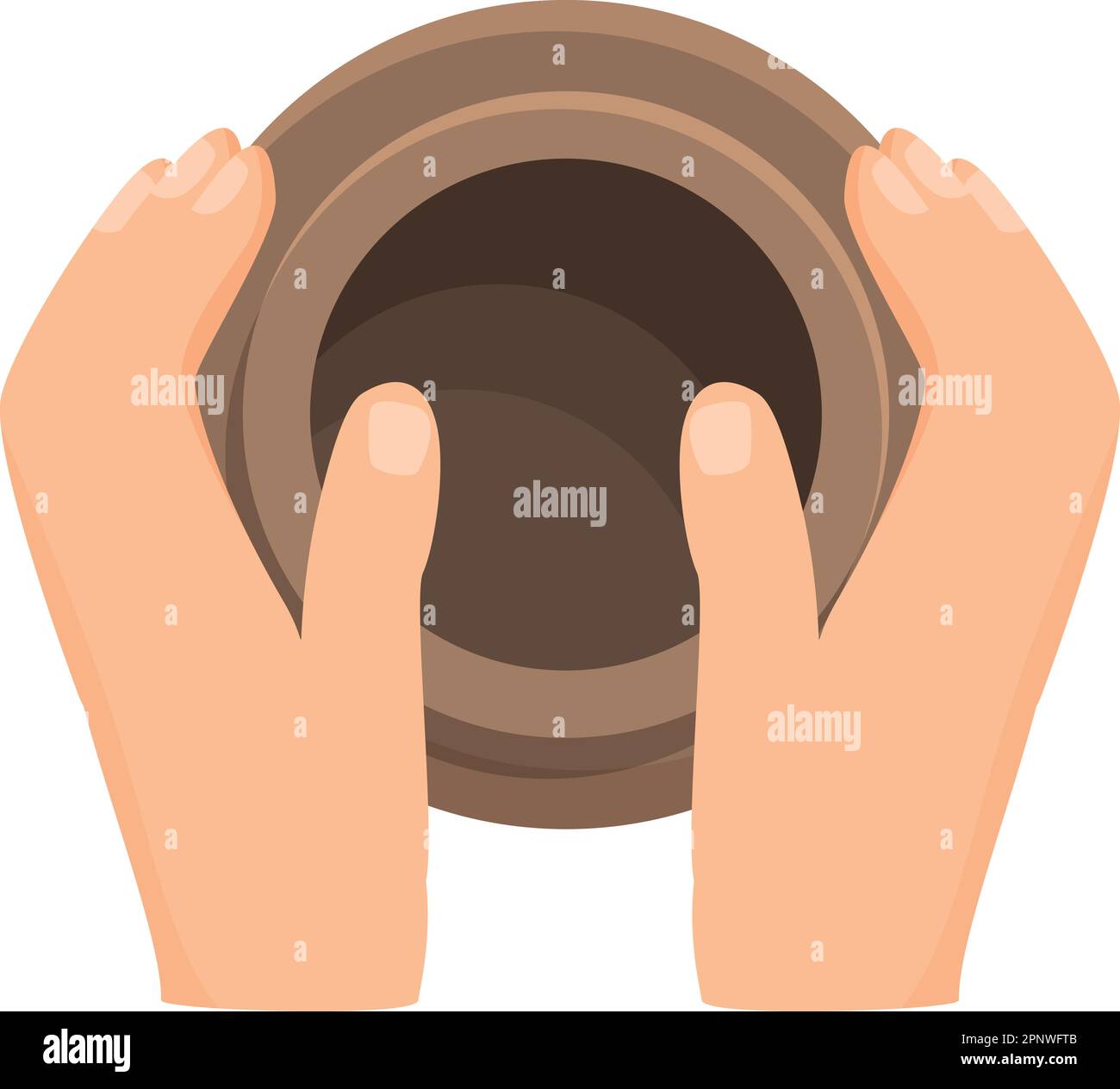 Pottery top view icon cartoon vector. Art workshop. Studio potter Stock ...