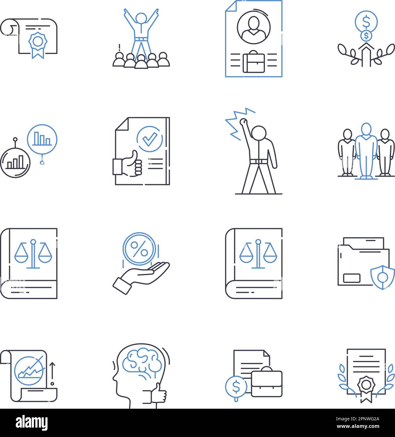 Legal consultancy line icons collection. Advocate, Arbitration ...