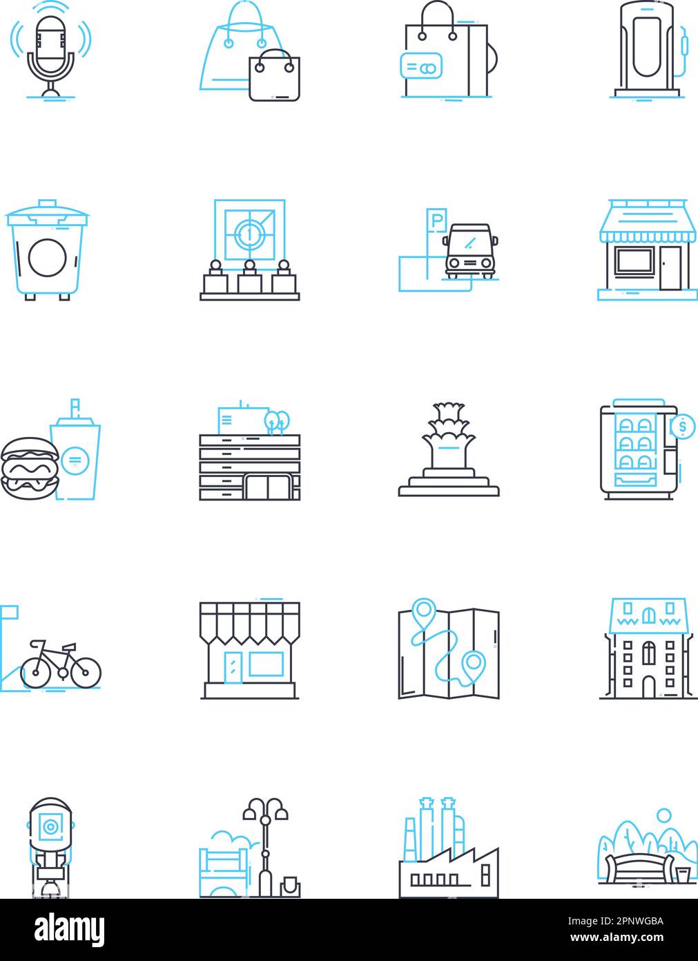 Settlement linear icons set. Compensation, Resolution, Agreement ...