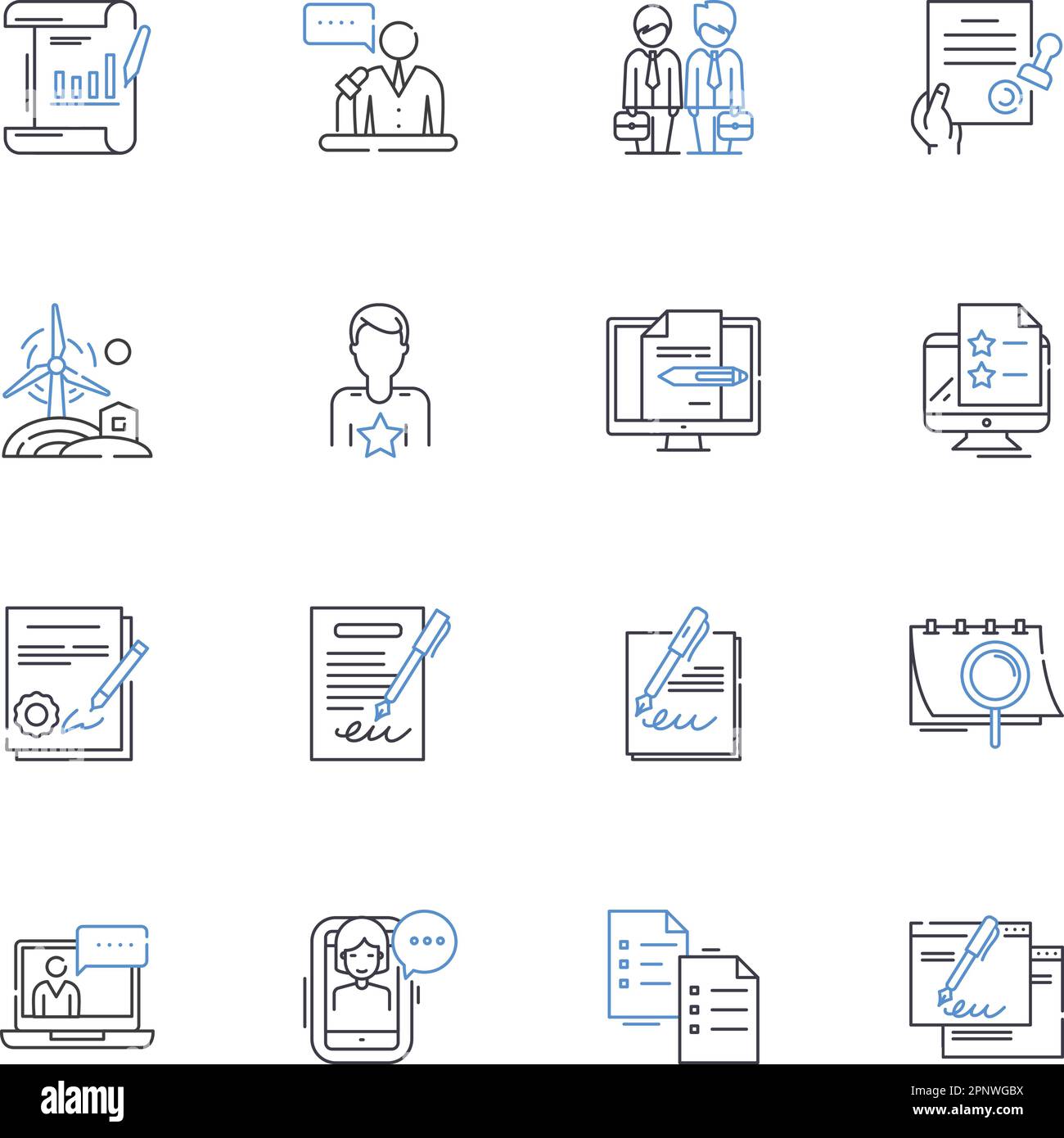Personnel recruitment line icons collection. Hiring, Recruitment ... Personnel recruitment line icons collection. Hiring, Recruitment ...