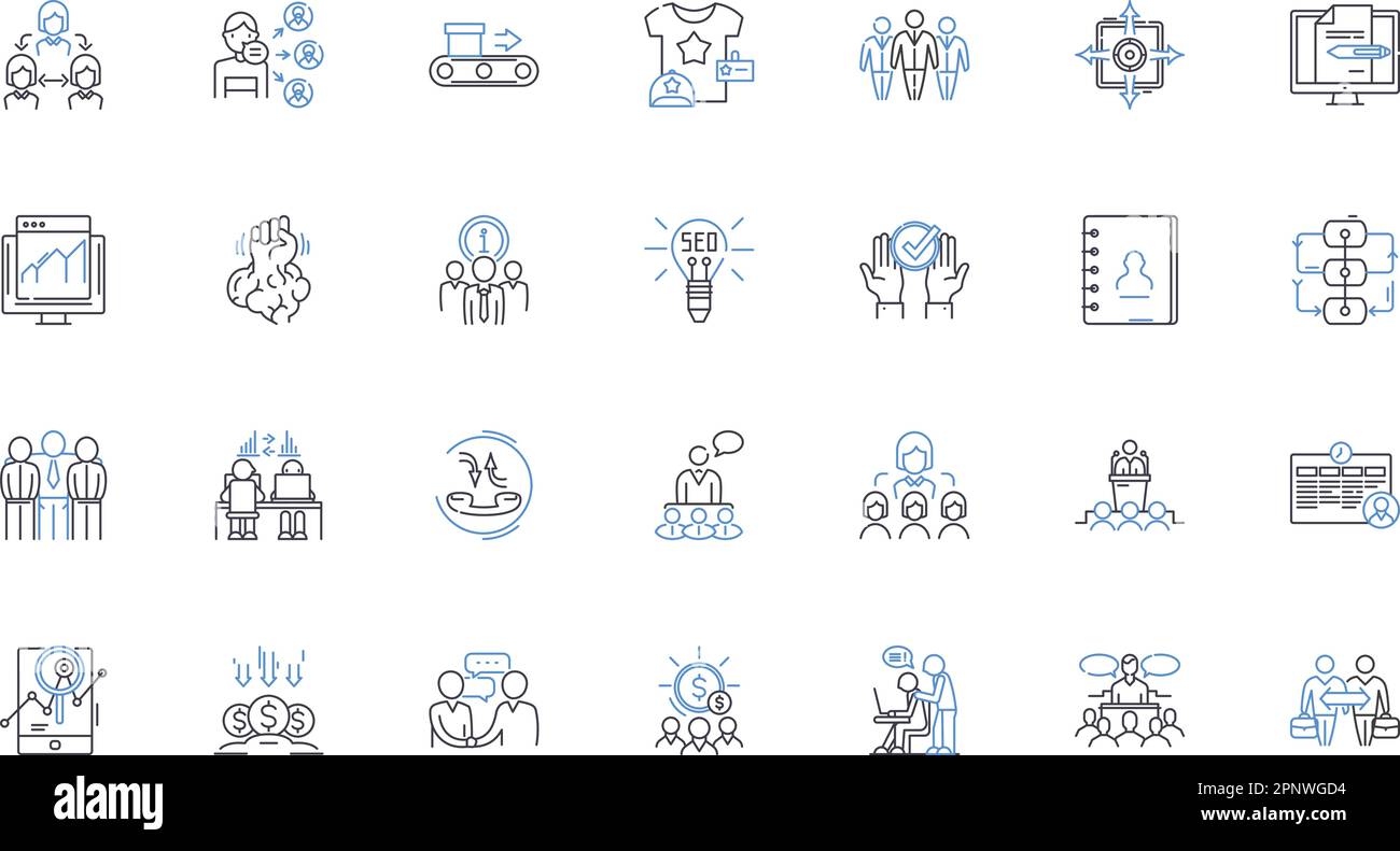 Synergy Images Line Icons Collection Collaboration Unity Partnership Innovation