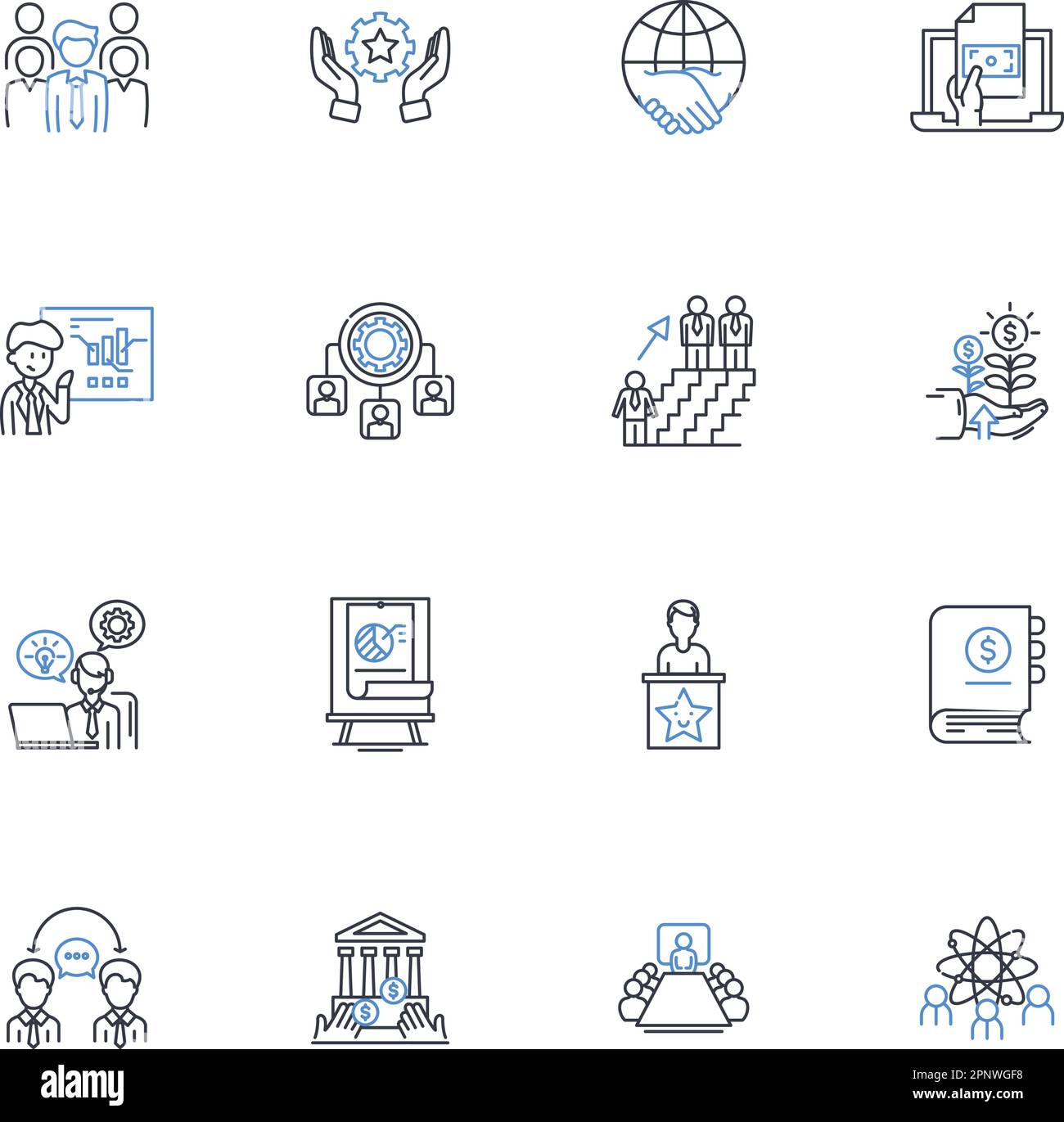 Transglobal business line icons collection. Globalization ... Transglobal business line icons collection. Globalization ...