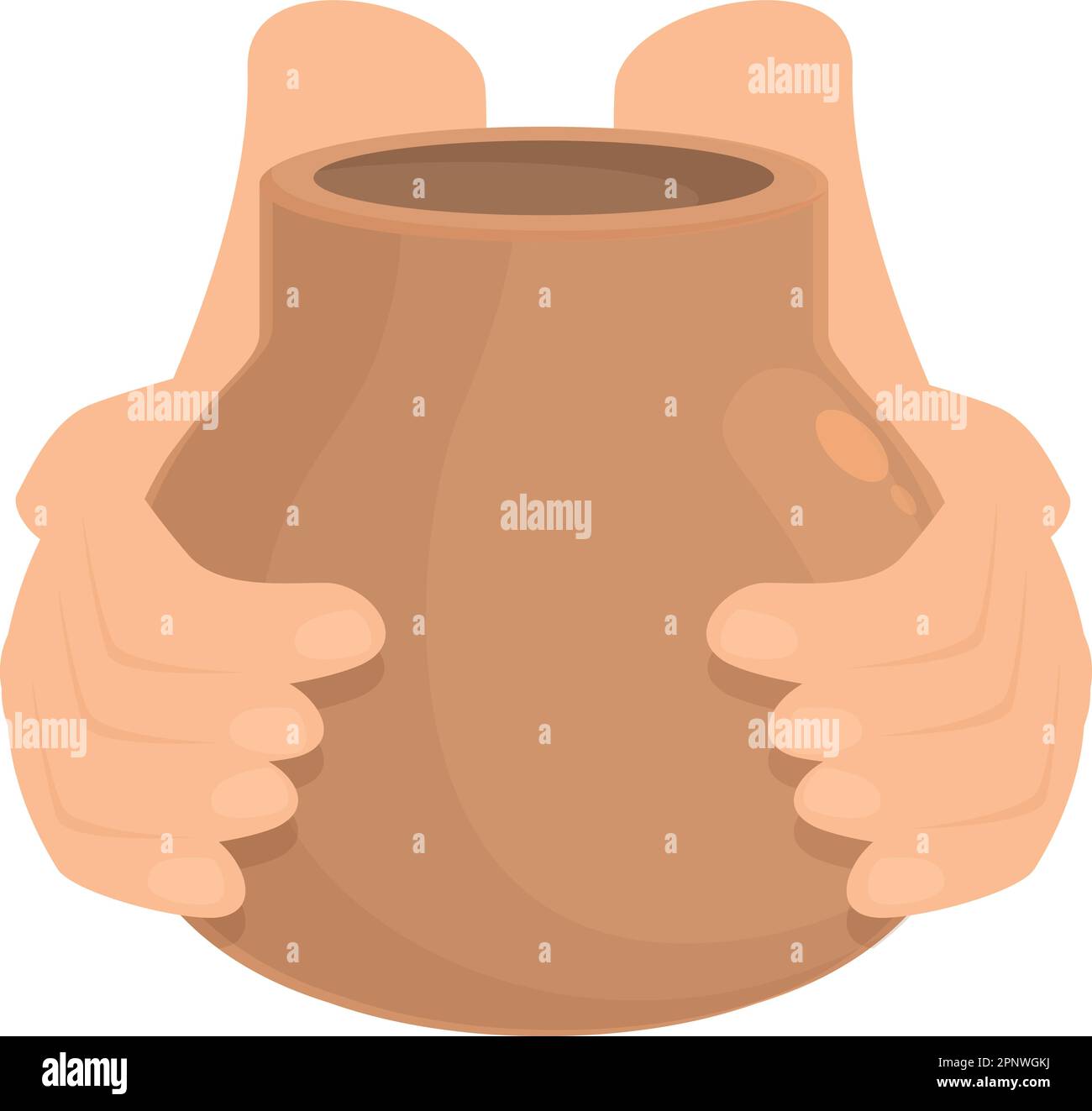 New pottery pot icon cartoon vector. Art workshop. Studio potter Stock ...