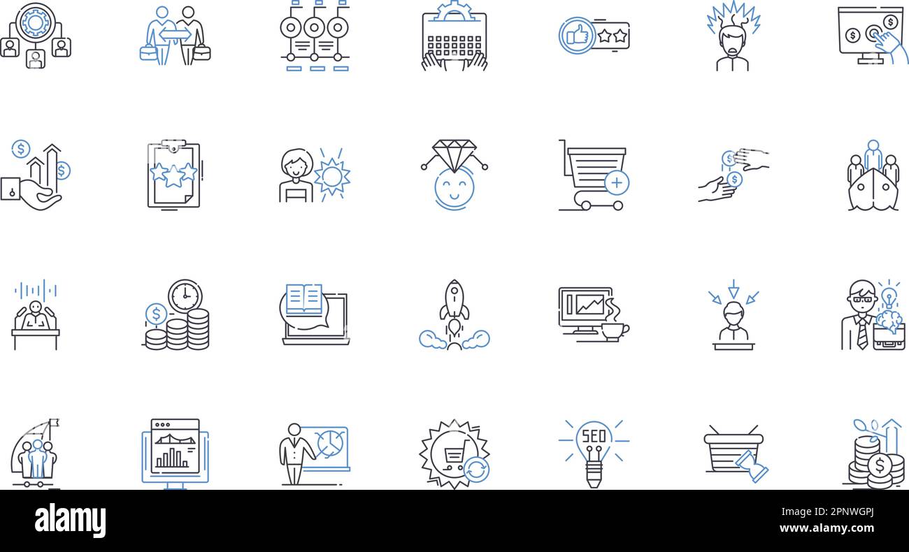Investor Relations line icons collection. Stakeholders, Transparency ...