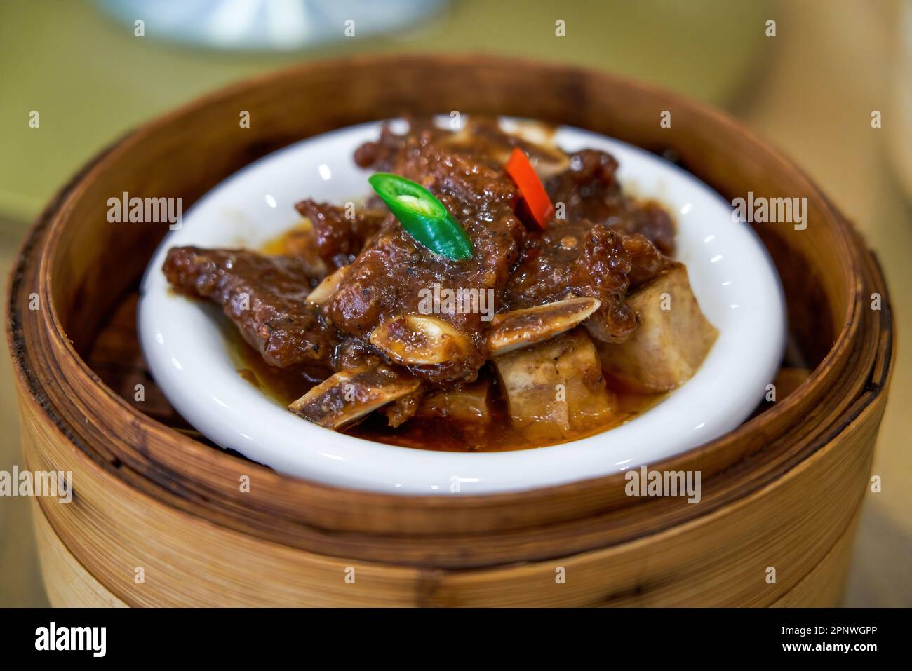 A delicious Cantonese-style dim sum for morning tea, steamed beef ribs ...