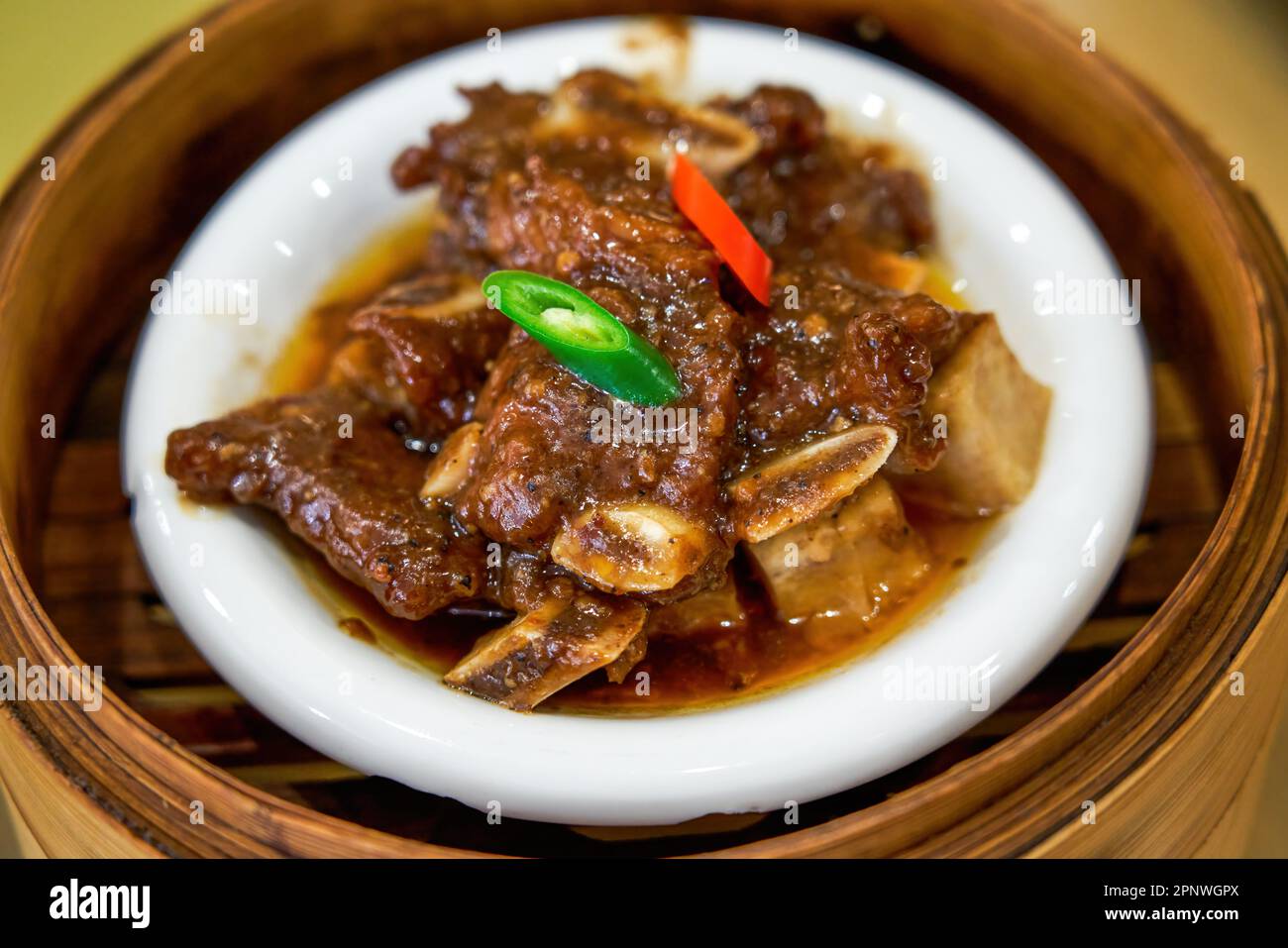 A delicious Cantonese-style dim sum for morning tea, steamed beef ribs ...