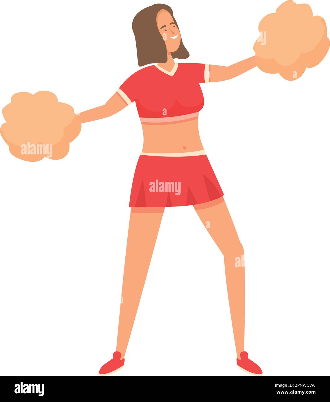 Dancer girl icon cartoon vector. Pom leader. Woman team Stock Vector ...