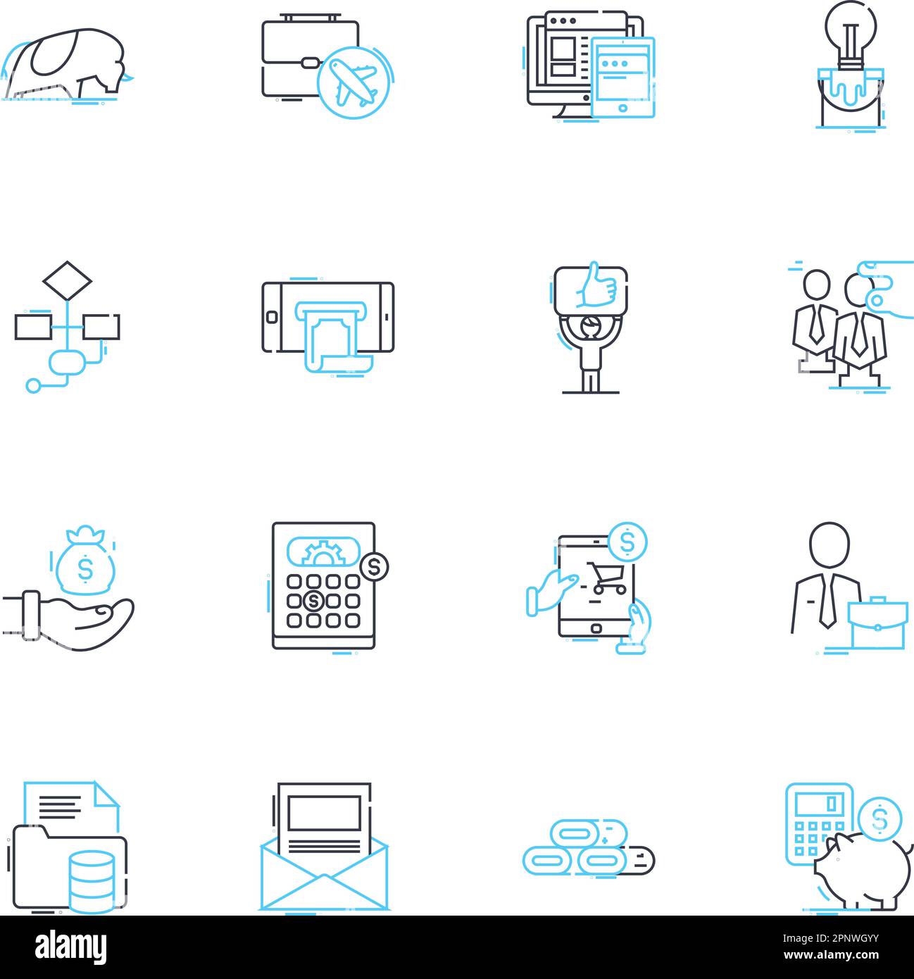 Fresh start linear icons set. Renewal, Beginning, Cleanse, Revamp ...