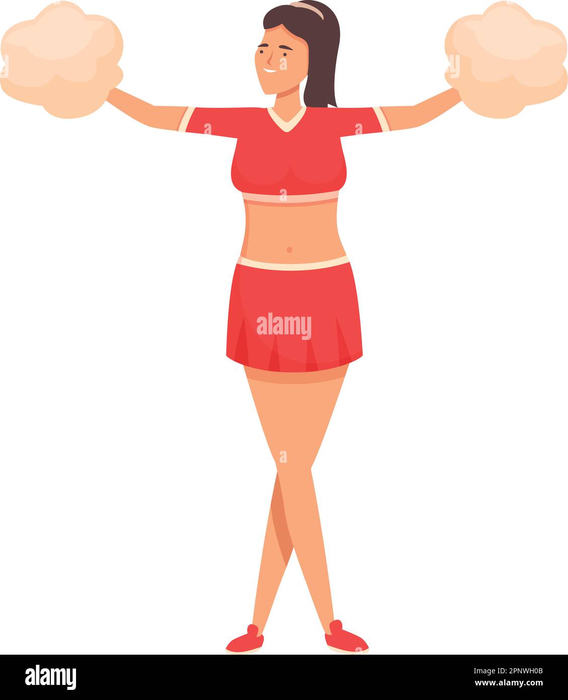 Fitness girl icon cartoon vector. Cheer leader. Woman female Stock ...