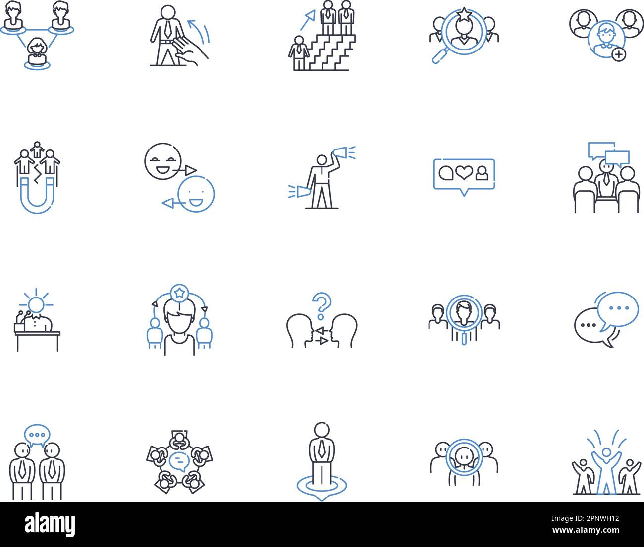 Supporting line icons collection. Empathy, Encouragement, Assistance, Strength, Care, Help ...