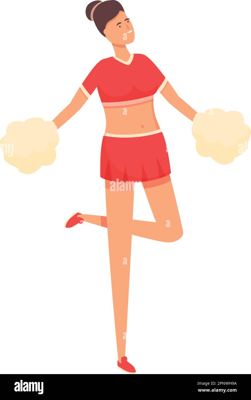 Team girl icon cartoon vector. Cheer leader. Woman sport Stock Vector ...
