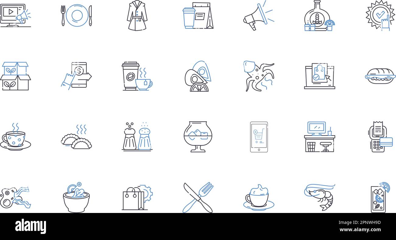 Corner store line icons collection. Convenience, Snacks, Lottery ...
