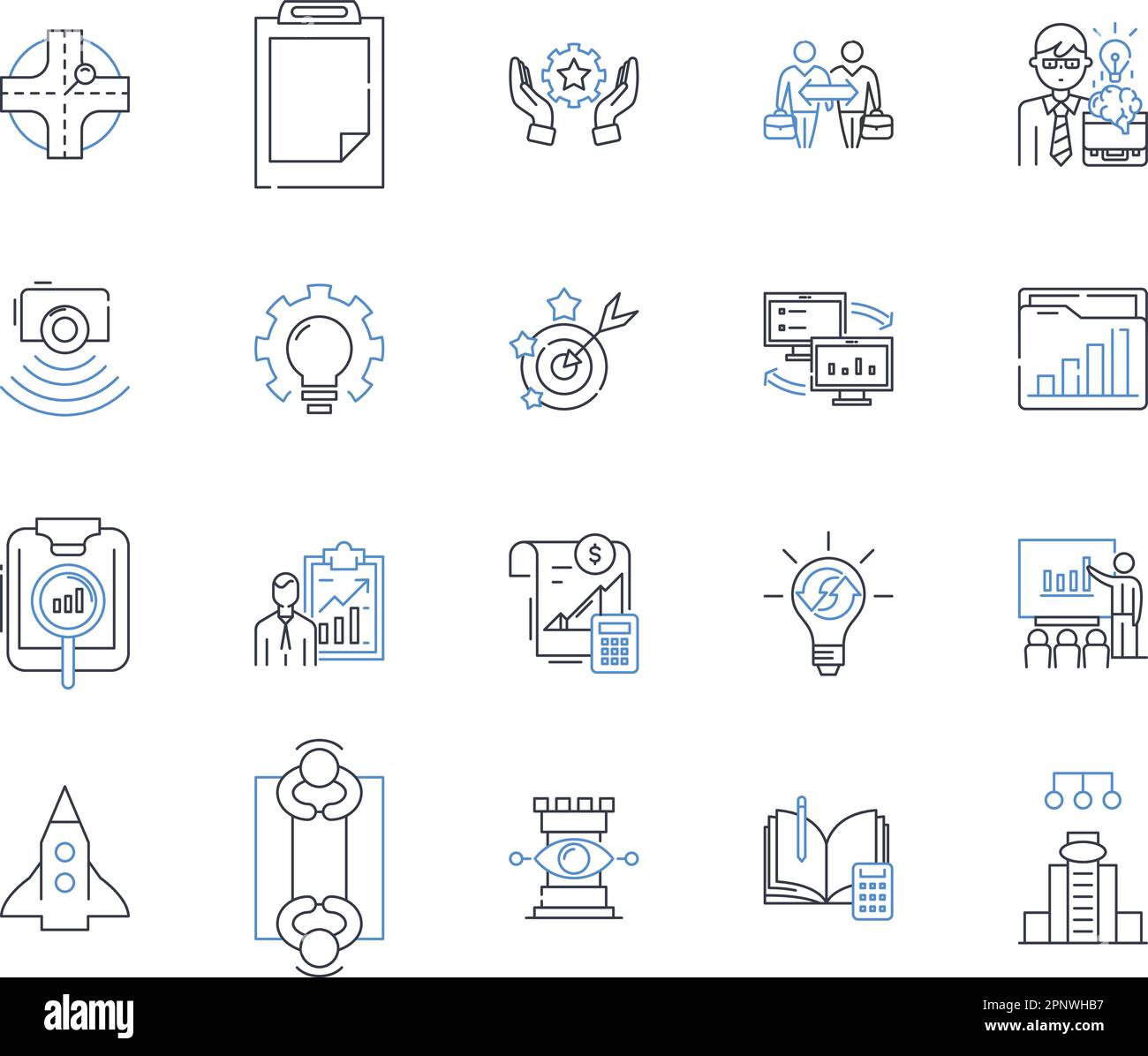 Program and agenda line icons collection. Schedule, Sessions, Itinerary ...