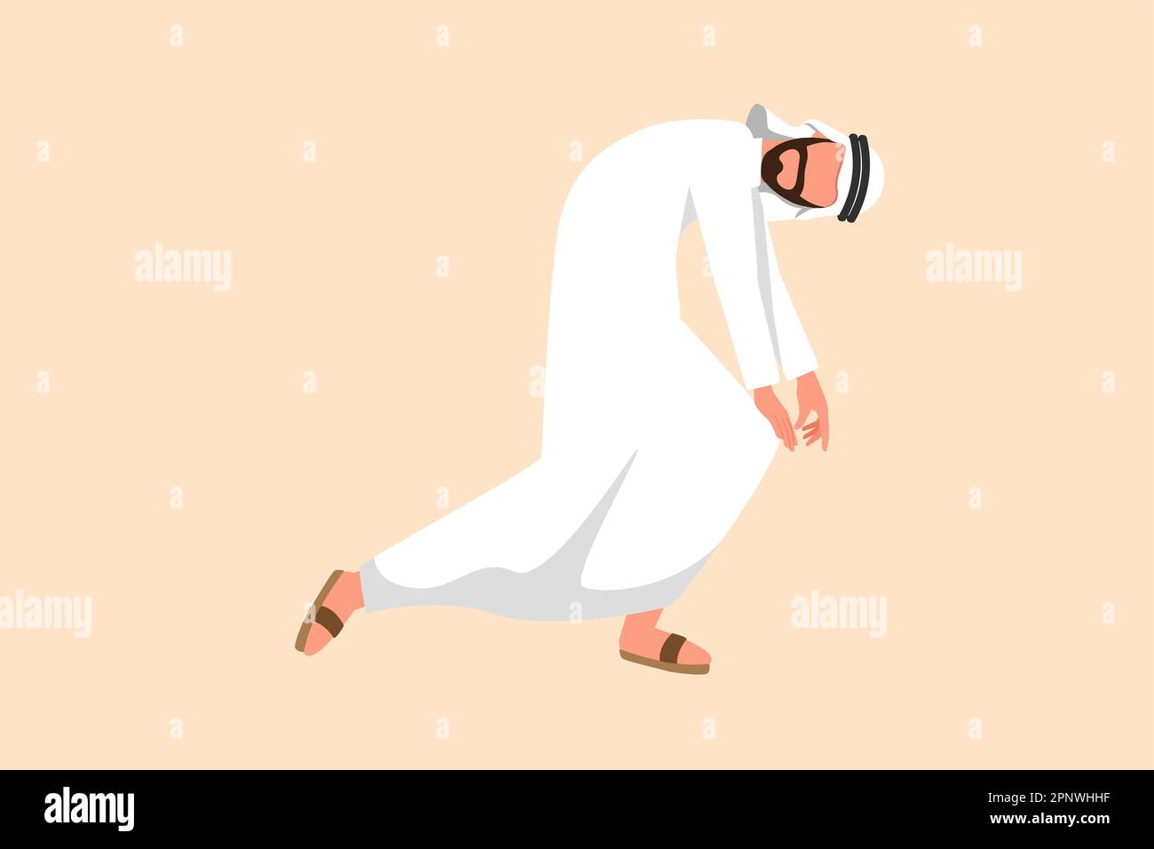 Vector saudi arab sad man cartoon hi-res stock photography and images ...