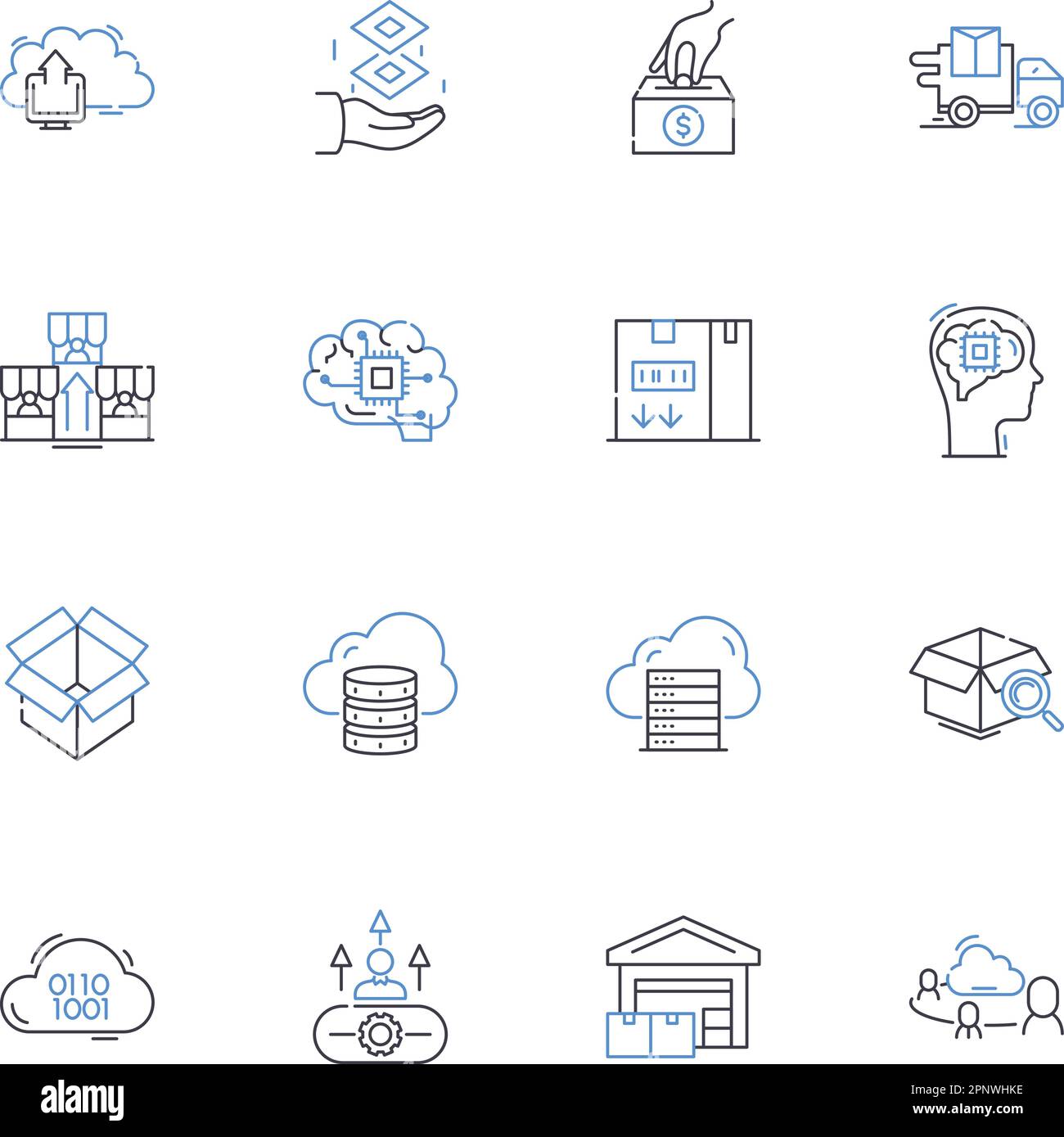 Depository Line Icons Collection Vault Storage Safekeeping Holding Preservation Custody
