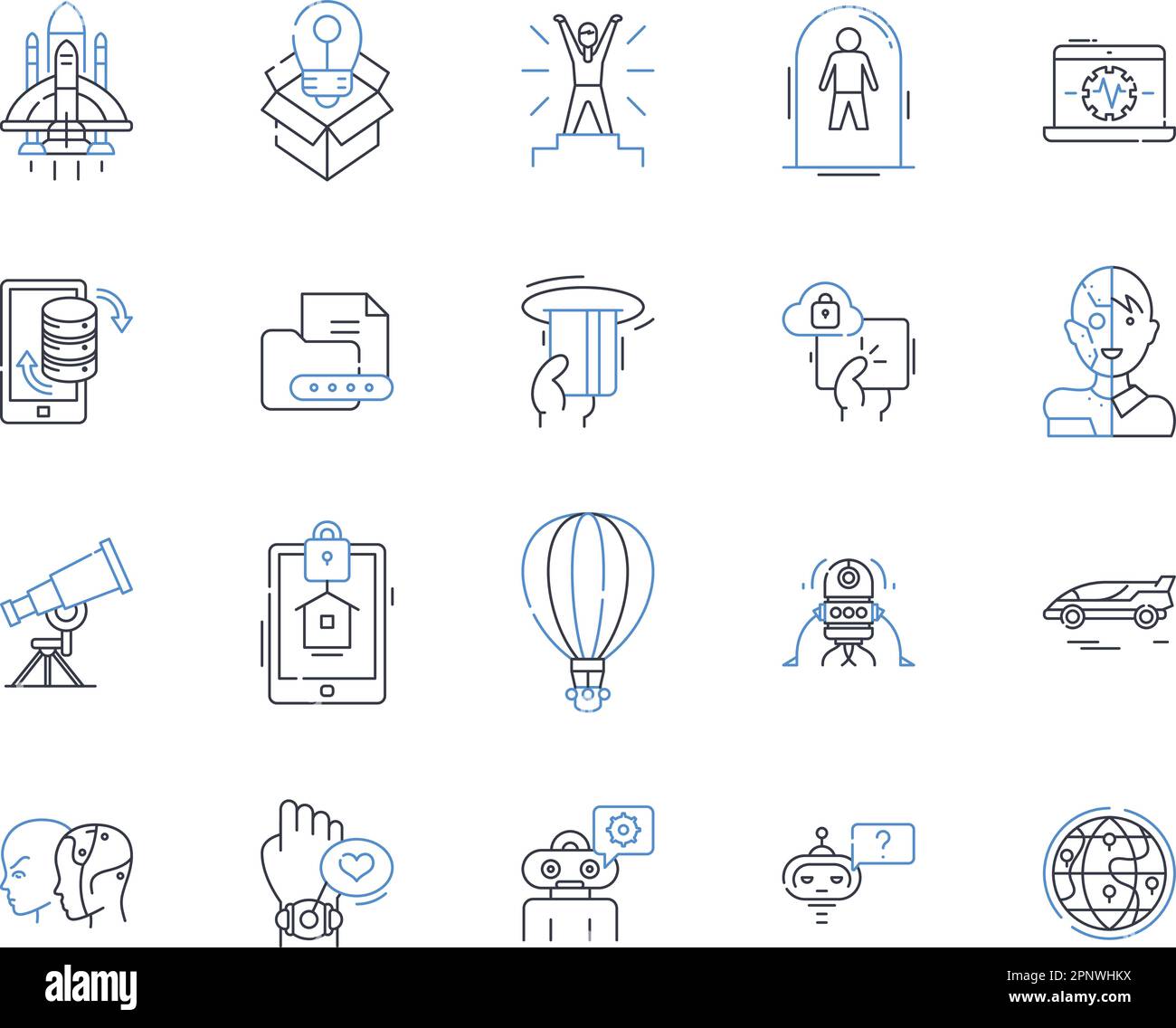 Pattern system line icons collection. Texture, Design, Symmetry ...
