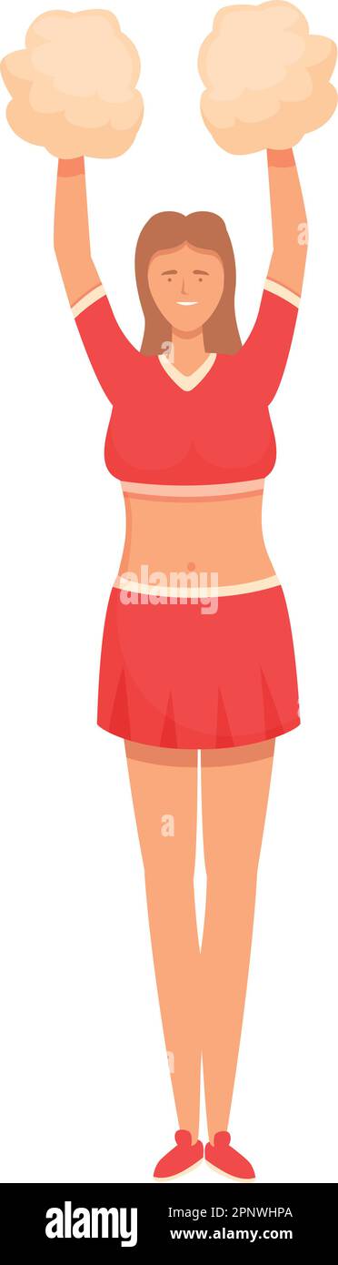 Start dance cheerleader icon cartoon vector. Cheer leader. Woman dancer ...