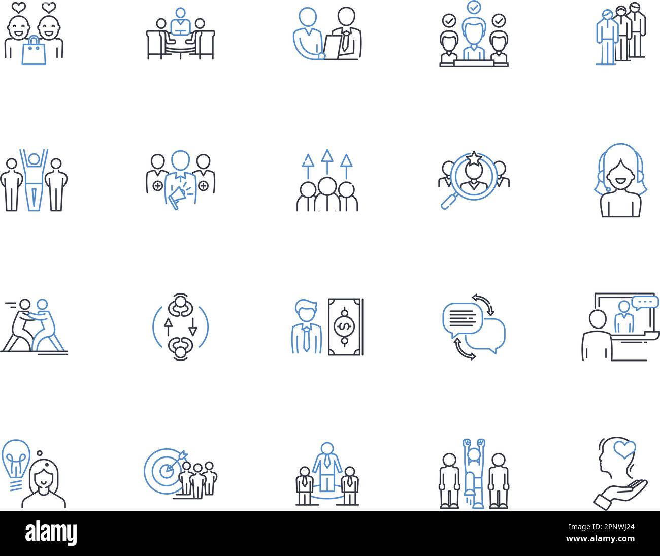 Communication expert line icons collection. Advocate, Advisor ... Communication expert line icons collection. Advocate, Advisor ...