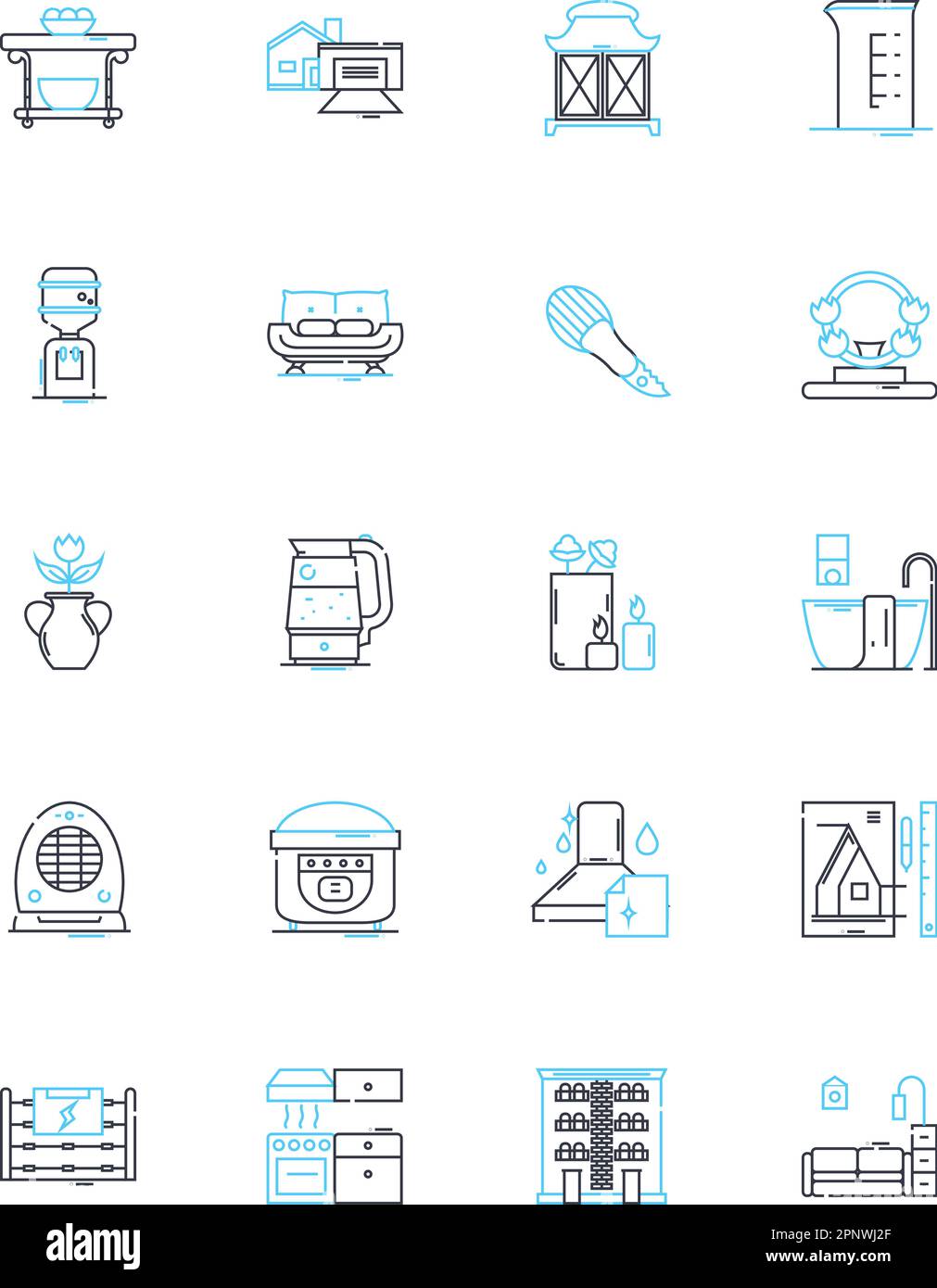 Space embellishment linear icons set. Stellar, Galactic, Cosmic ...